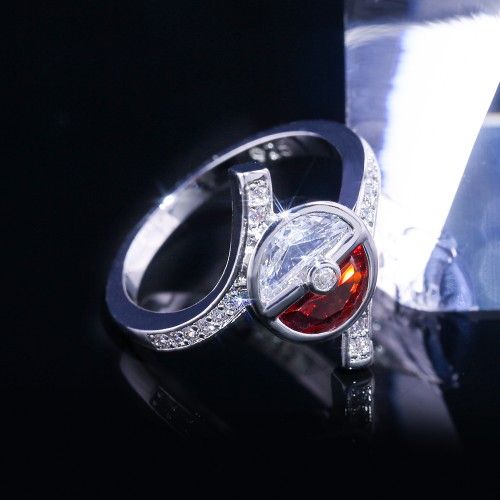 Pokeball Diamond Ring