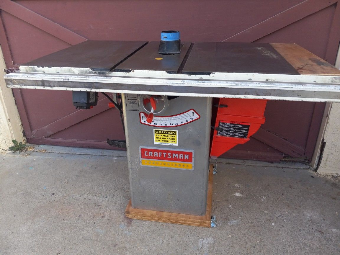 Craftsman Professional Table Saw Craftsman Professional Table Saw With