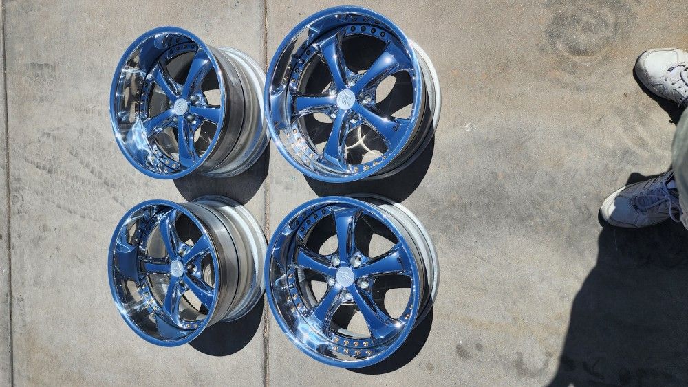 Work VSKFs 18 Inch 5x114.3 Triple Chrome for Sale in Chandler, AZ - OfferUp