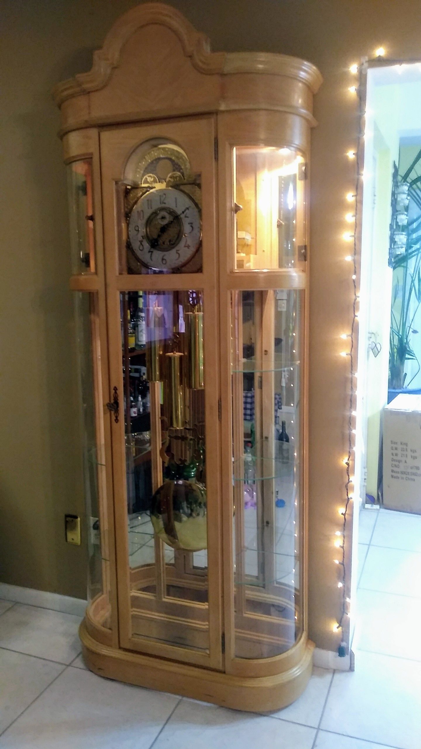 Ridgeway Grandfather Clock With Curio Cabinet | Cabinets Matttroy