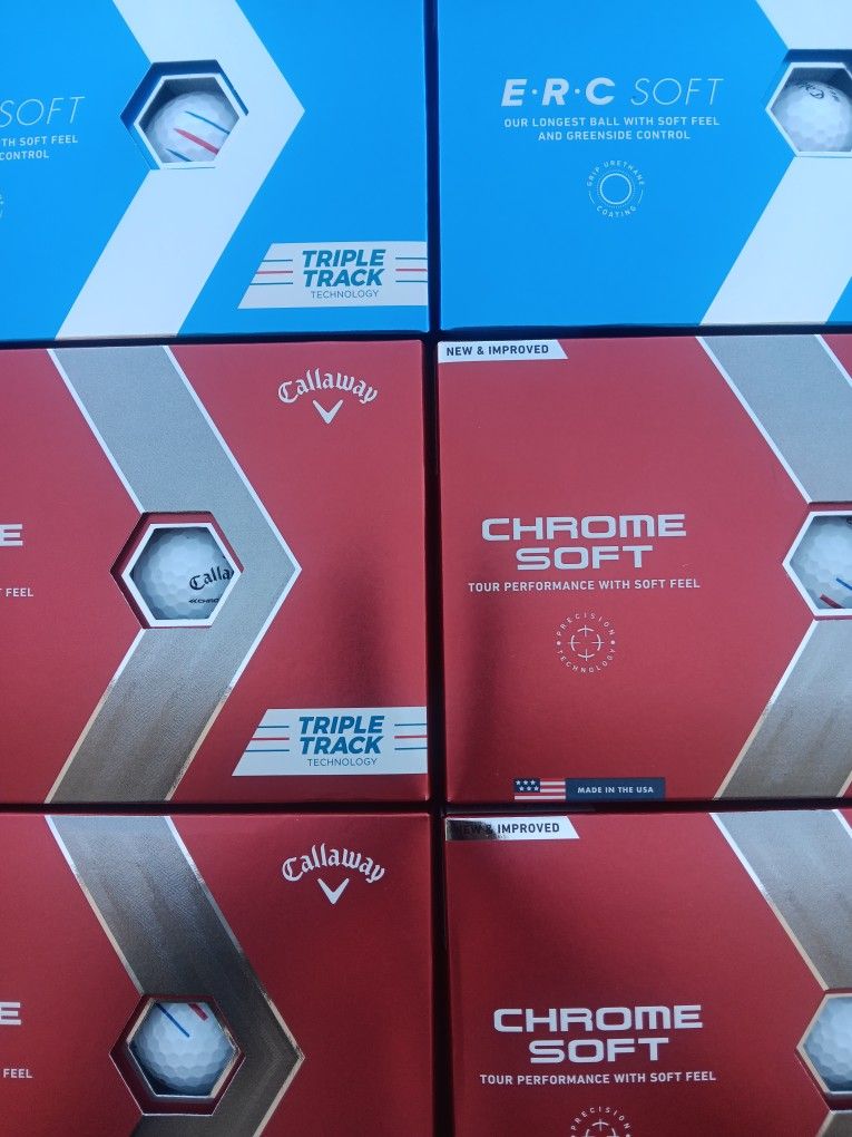 CALLAWAY CHROME SOFT AND CALLAWAY ERC SOFT, SIX BOXES, BRAND NEW for Sale in Fullerton, CA - OfferUp