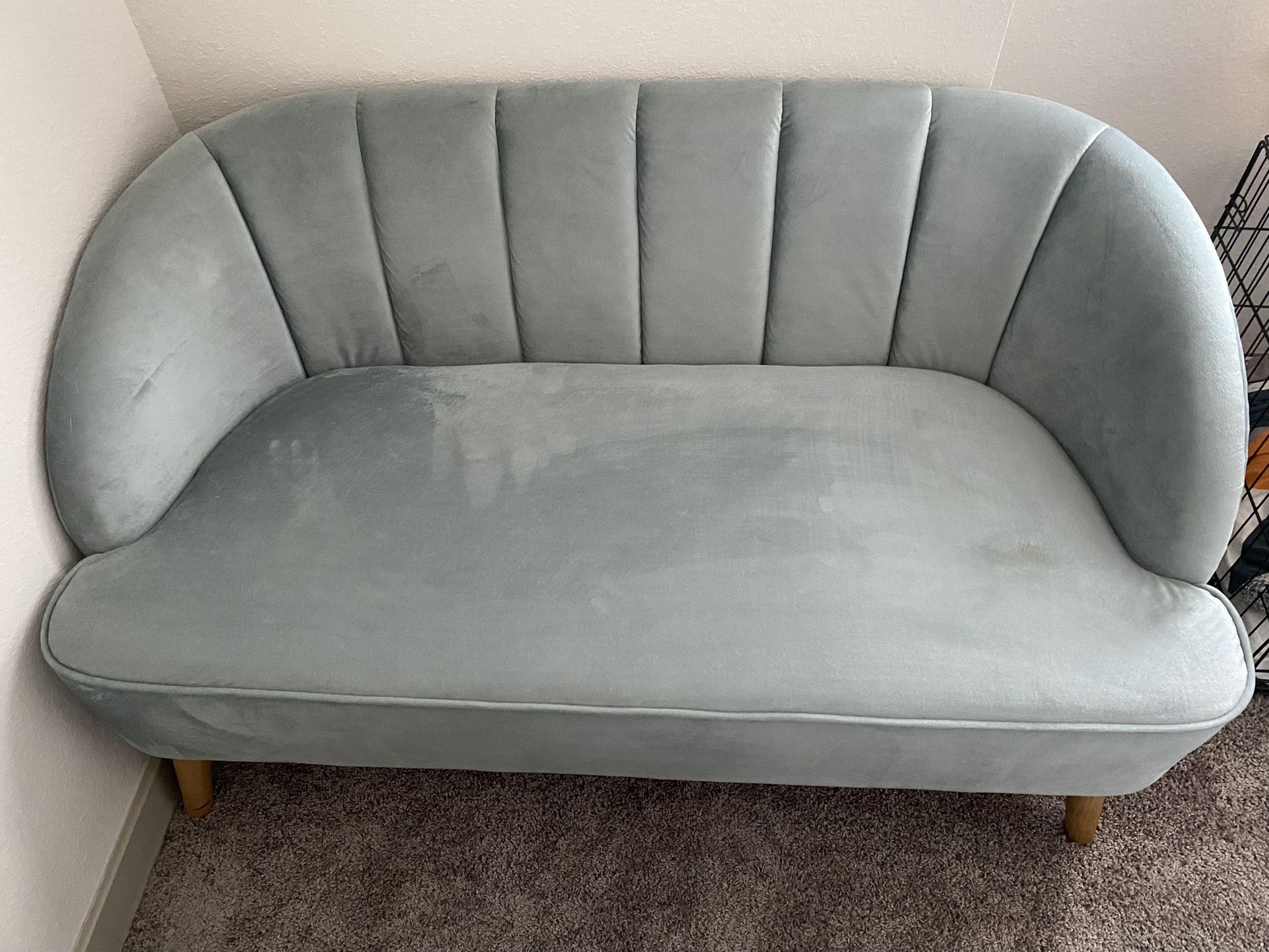 Small 50” Light blue Couch for Sale in San Antonio, TX - OfferUp