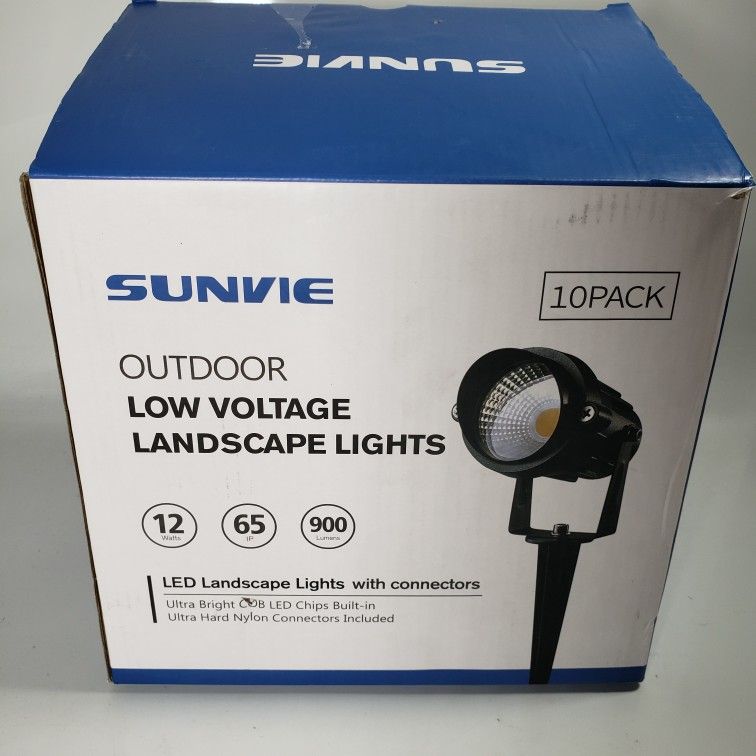 SUNVIE 12W Low Voltage LED Landscape Lights with Connectors - 10 packs ...