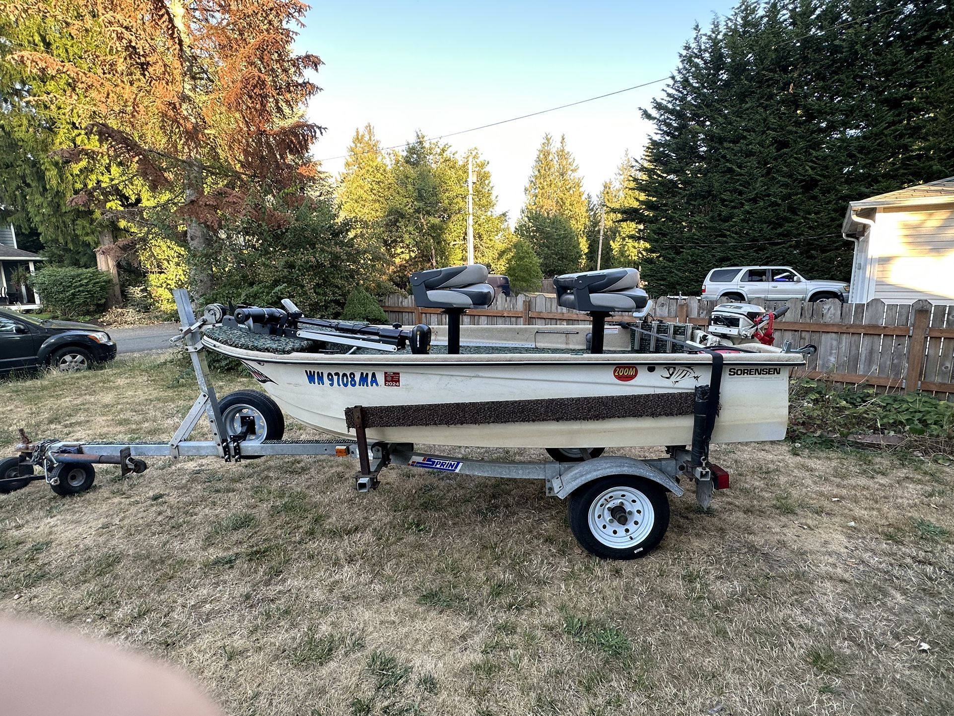 Sorensen bass boat with Trailer for Sale in Bonney Lake, WA - OfferUp