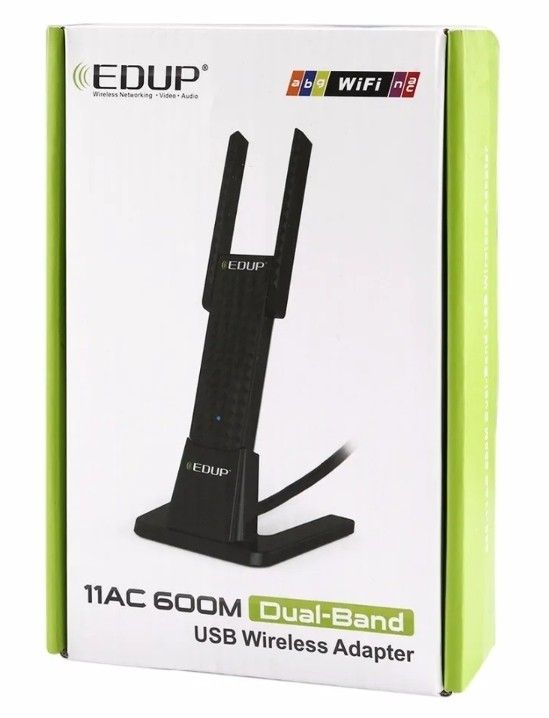 EDUP EP-AC1631 600Mbps Dual Band 11AC USB Wireless Adapter WiFi Network Card with 2 Antennas ...