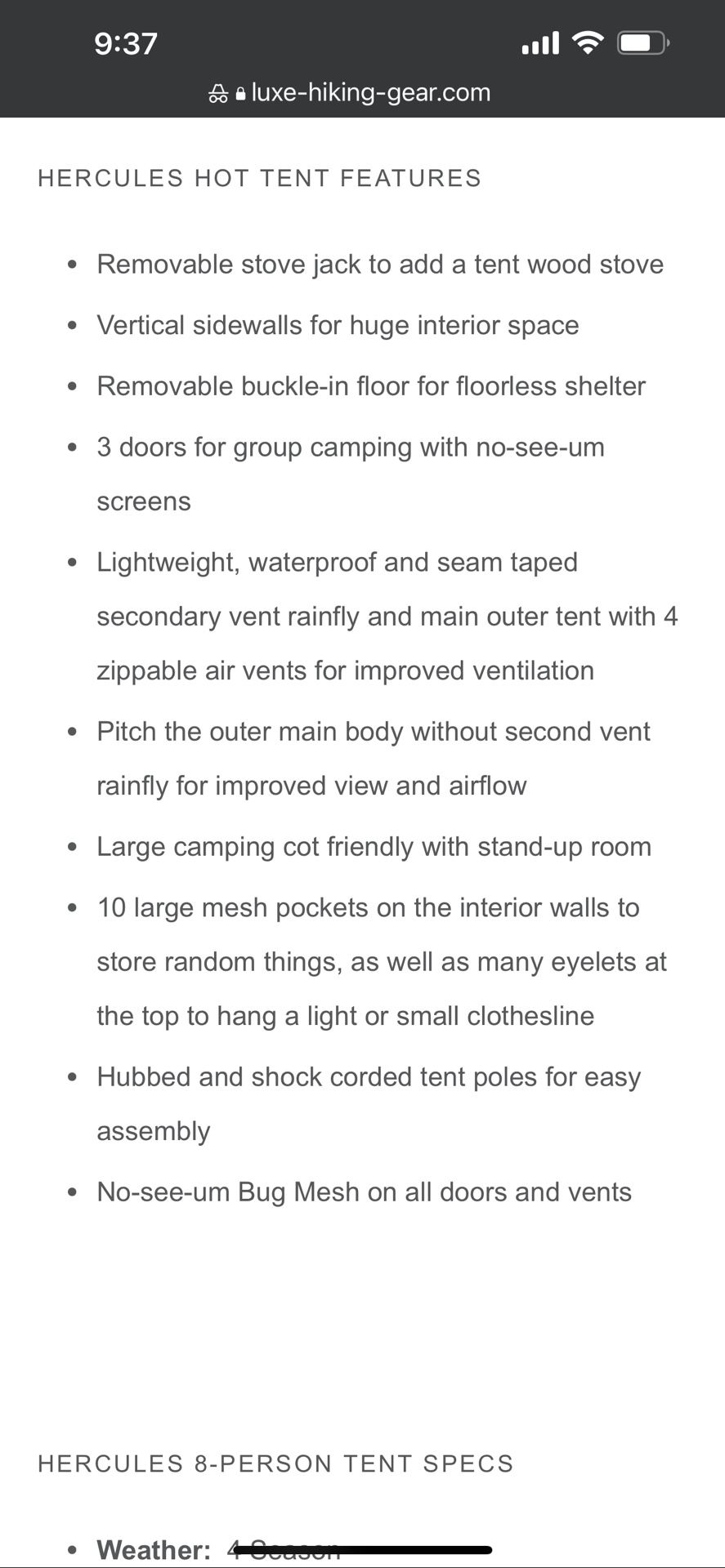 Hercules 8p 4 Season Tent for Sale in San Diego, CA - OfferUp