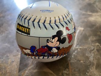 Mickey Mouse Playing Softball