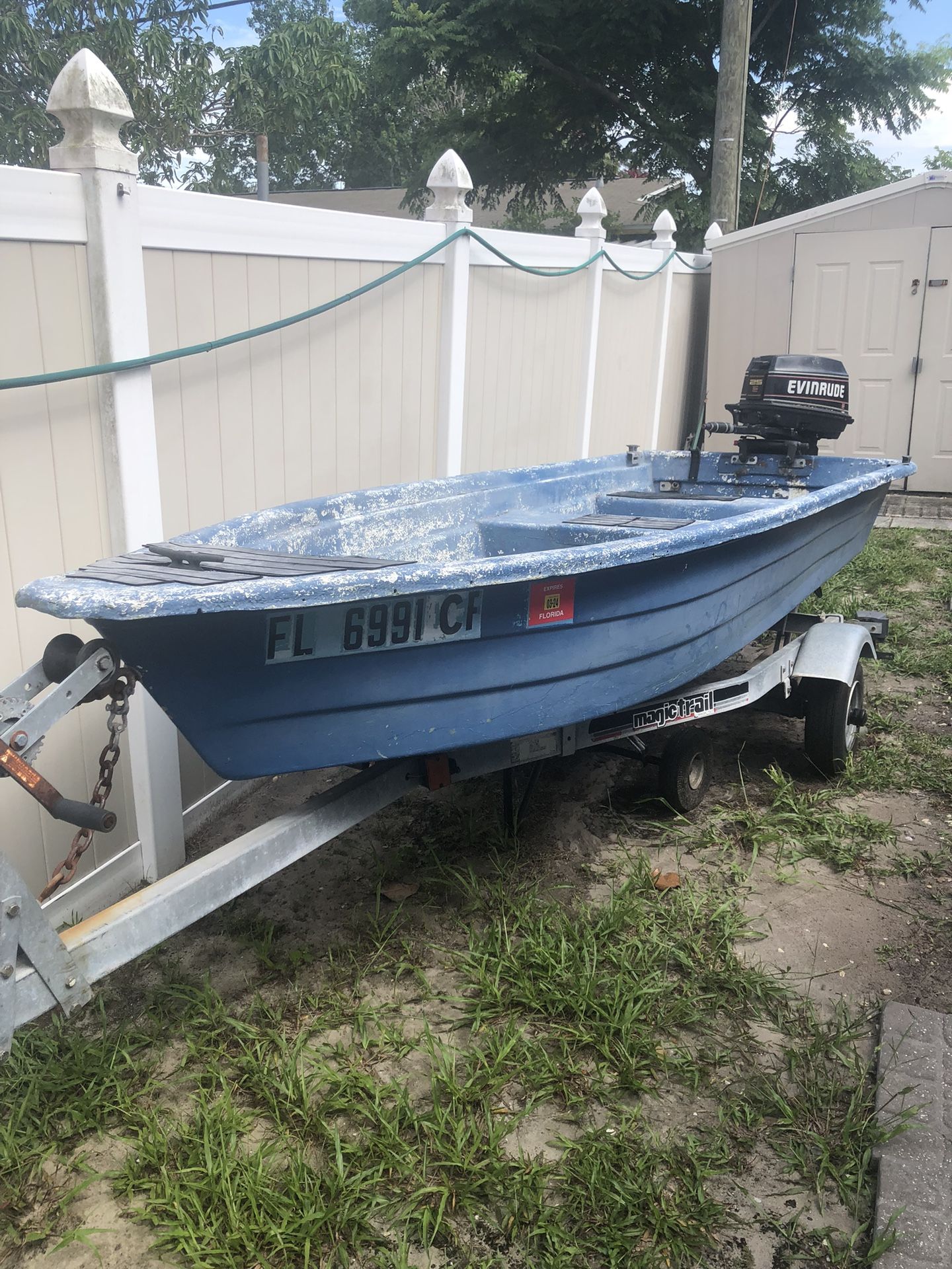 12‘ Flat Bottom Johnson Boat for Sale in Rockledge, FL - OfferUp