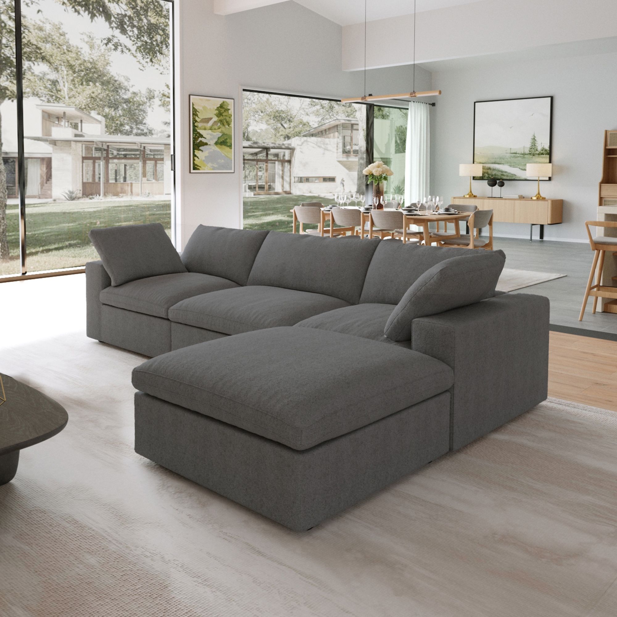 WAREHOUSE CLEARANCE | BRAND NEW 4pc Cloud Modular Sofa Sectional Couch ...