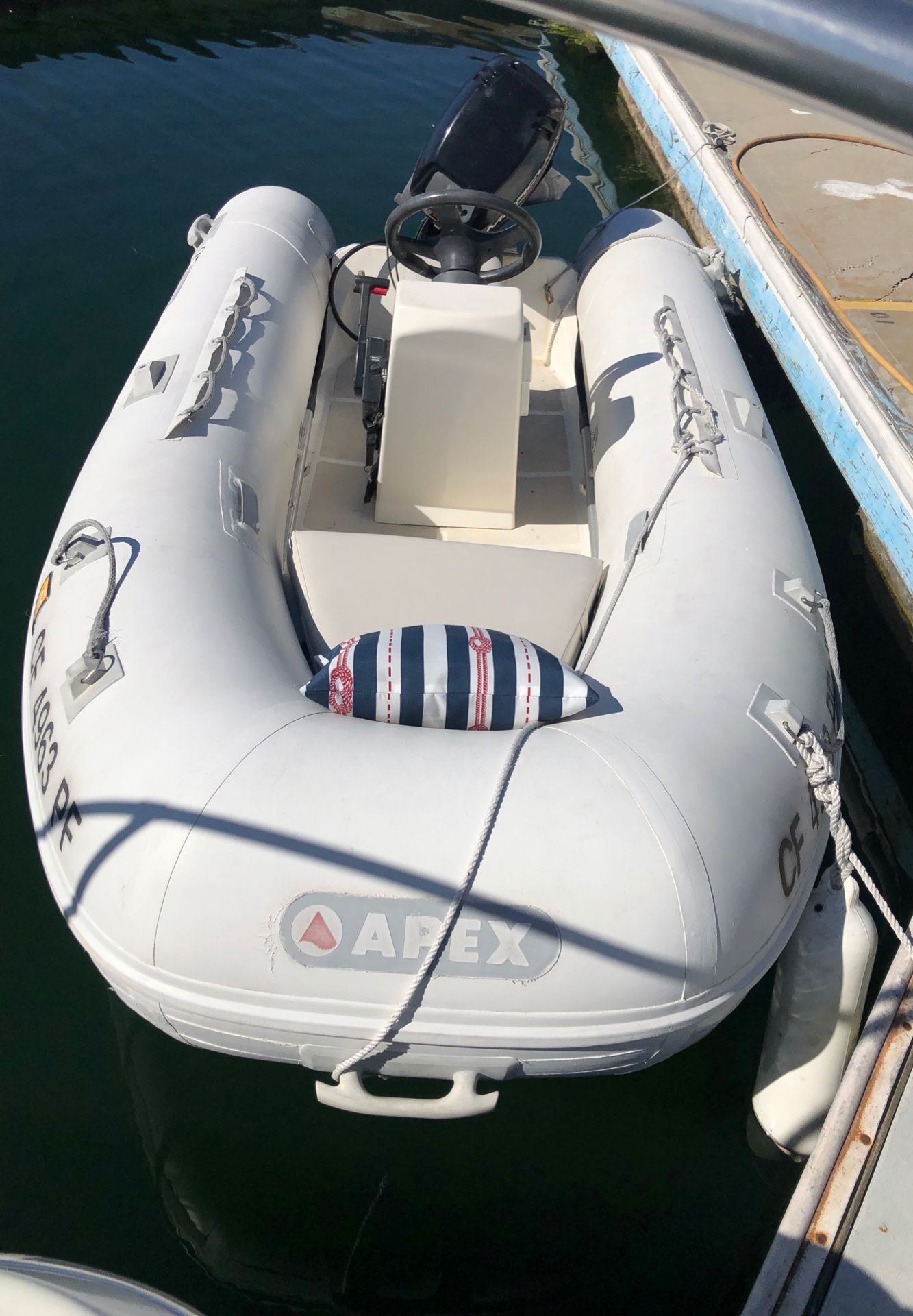 Apex RIB Center Console Inflatable Boat 9’ w 15hp Mercury 4 Stroke ...