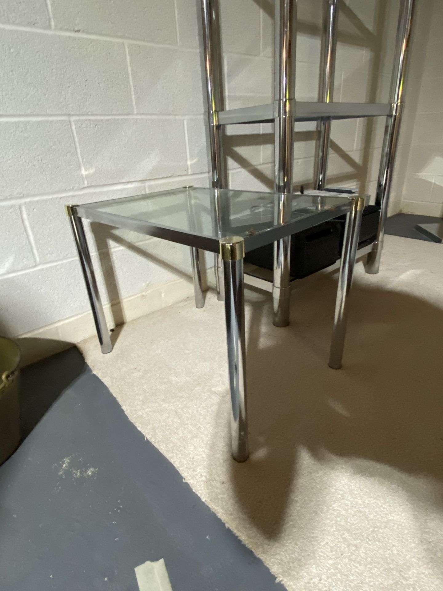 Mid Century Modern Chrome Tubular Glass Tables 1970s for Sale in ...