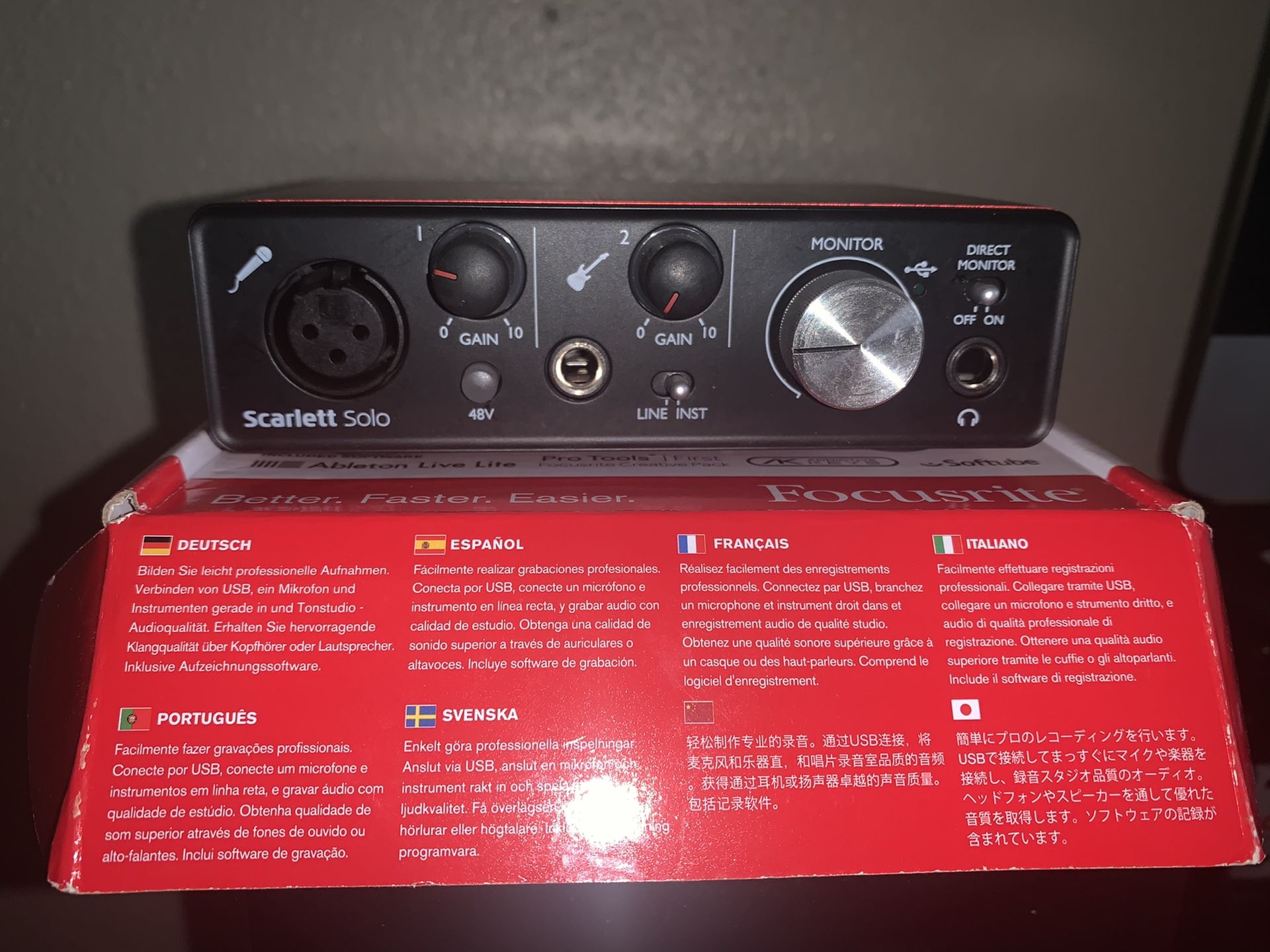 Focusrite Scarlett Solo Mic Amp/Interface for Sale in Cedar Hill, TX ...