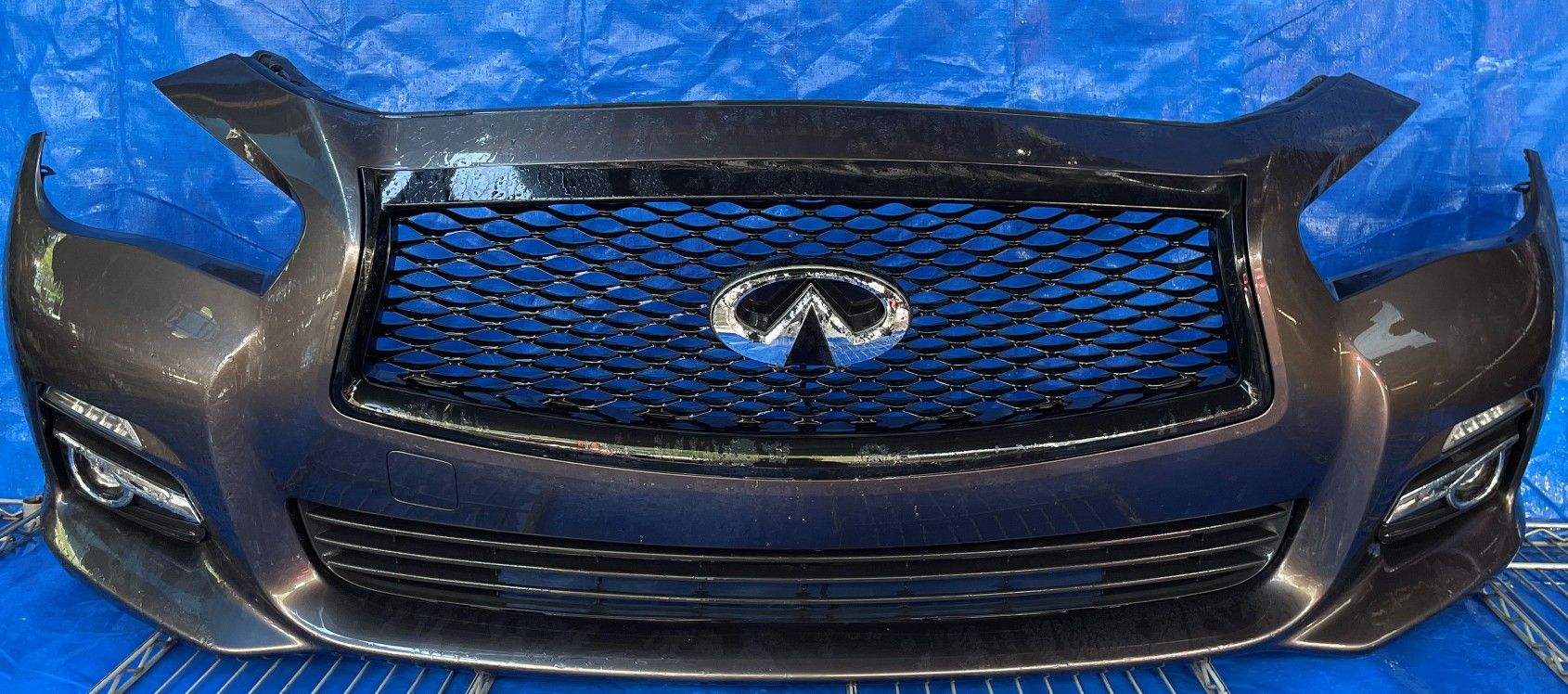 2014 2015 2016 2017 INFINITI Q50 FRONT BUMPER COVER ASSEMBLY BROWN for ...