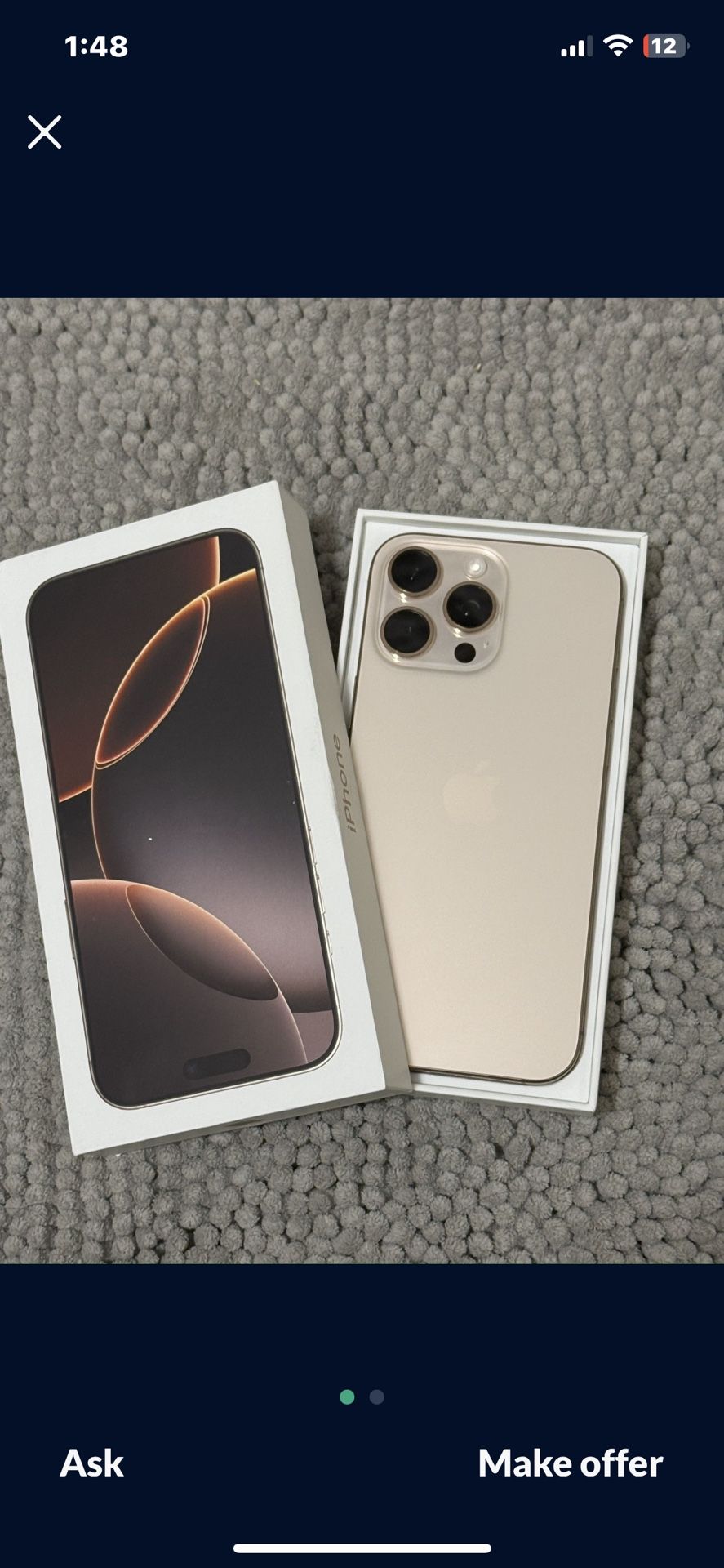 iPhone 16 Pro Max 1t Unlocked for Sale in Los Angeles, CA - OfferUp