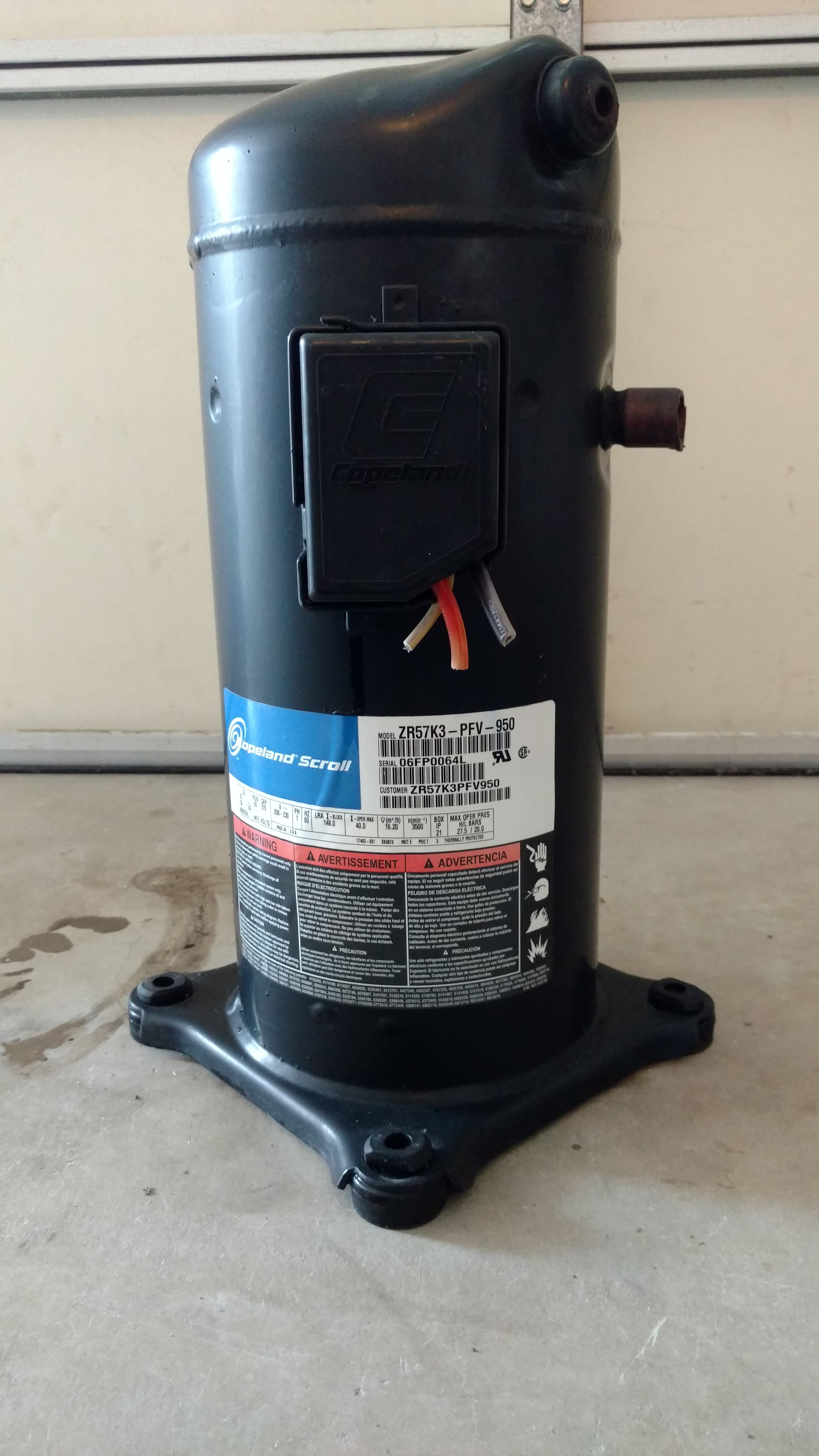 COPELAND 5-TON SCROLL COMPRESSOR for Sale in Placentia, CA - OfferUp
