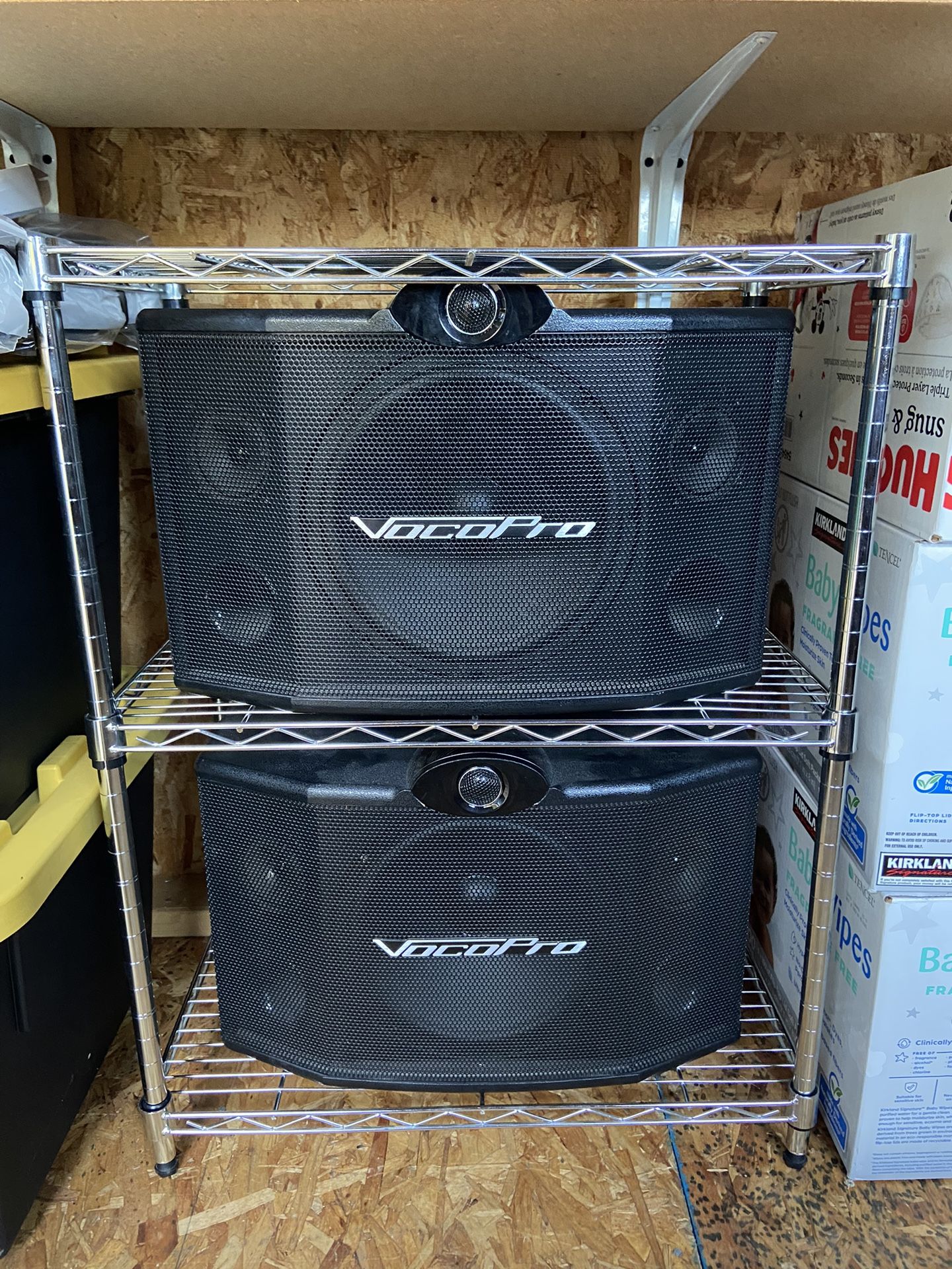 VocoPro SV-500 10" 3-Way Karaoke Vocal PA Speakers (Pair) for Sale in ...