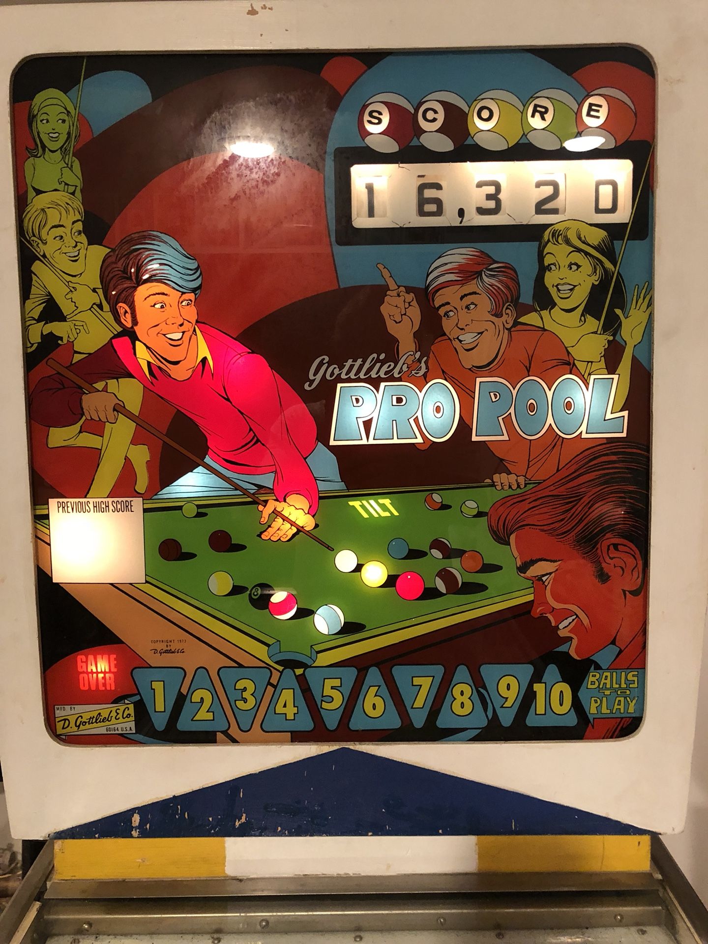 Pinball Machine: PRO POOL Gottlieb 1973 classic game for Sale in Orange ...