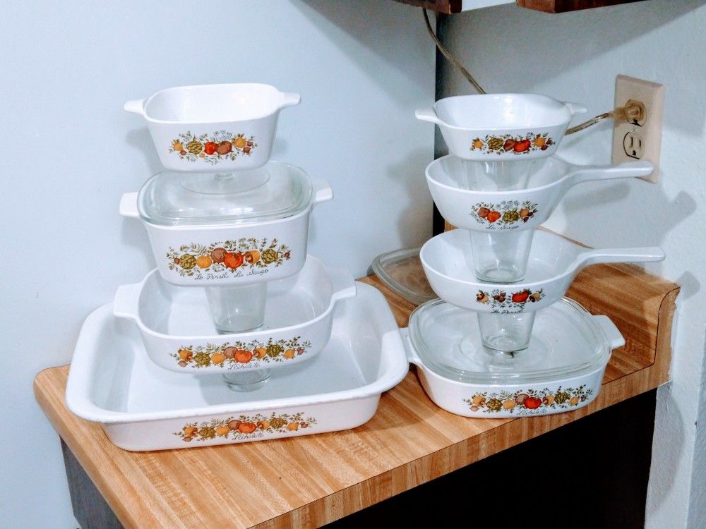 Vintage Corningware ( Spice Of Life ) Pyroceram Cookware. for Sale in ...
