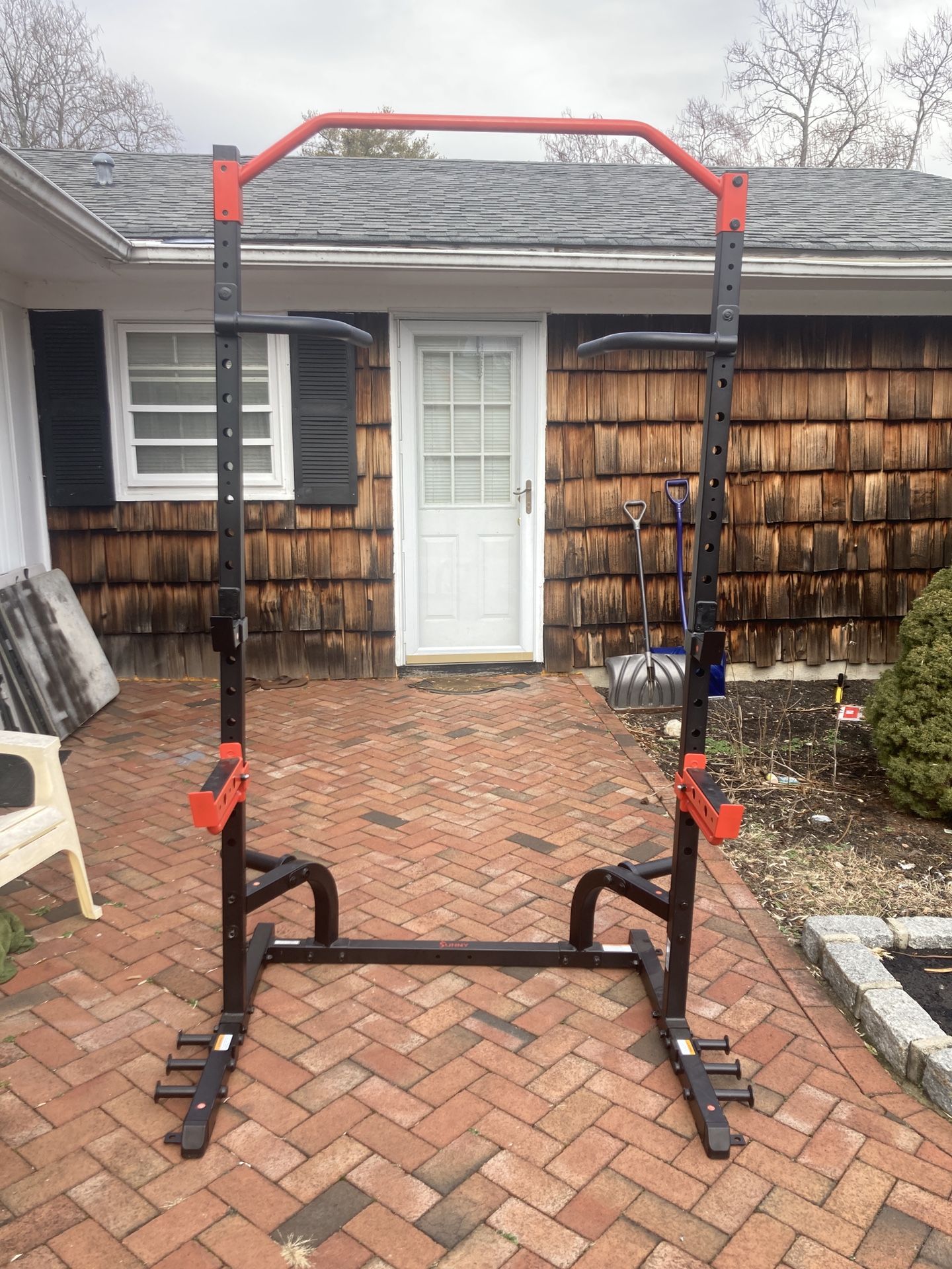 Adjustable Height Squat Rack With Pull-up Bar, Dip Handles, J Cups And ...