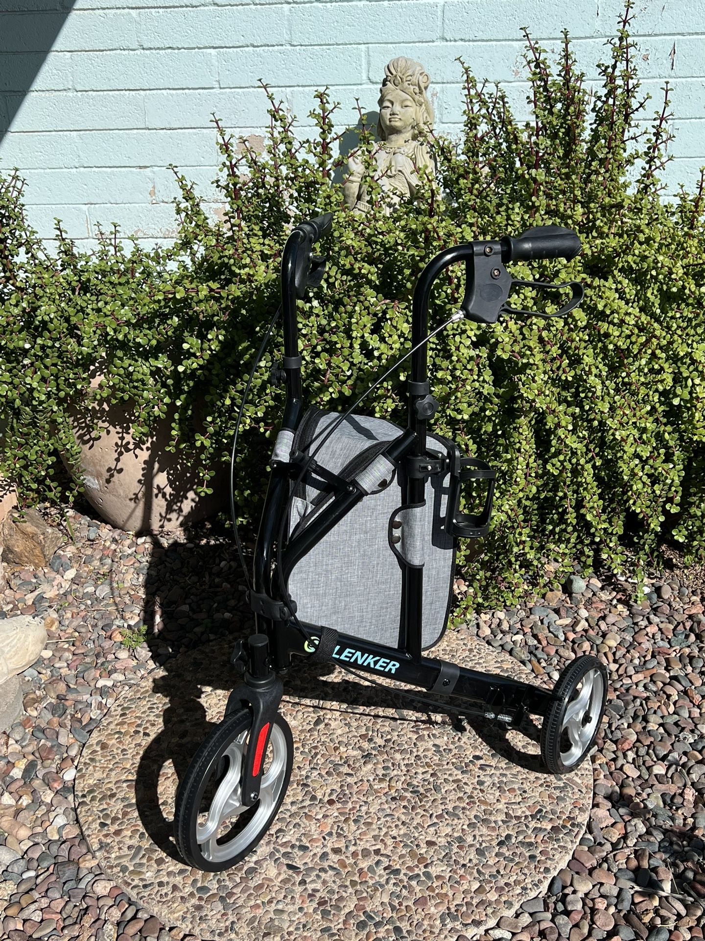 New Rollator 3 Wheel Walker For Seniors By Elenker With Locking Brakes ...