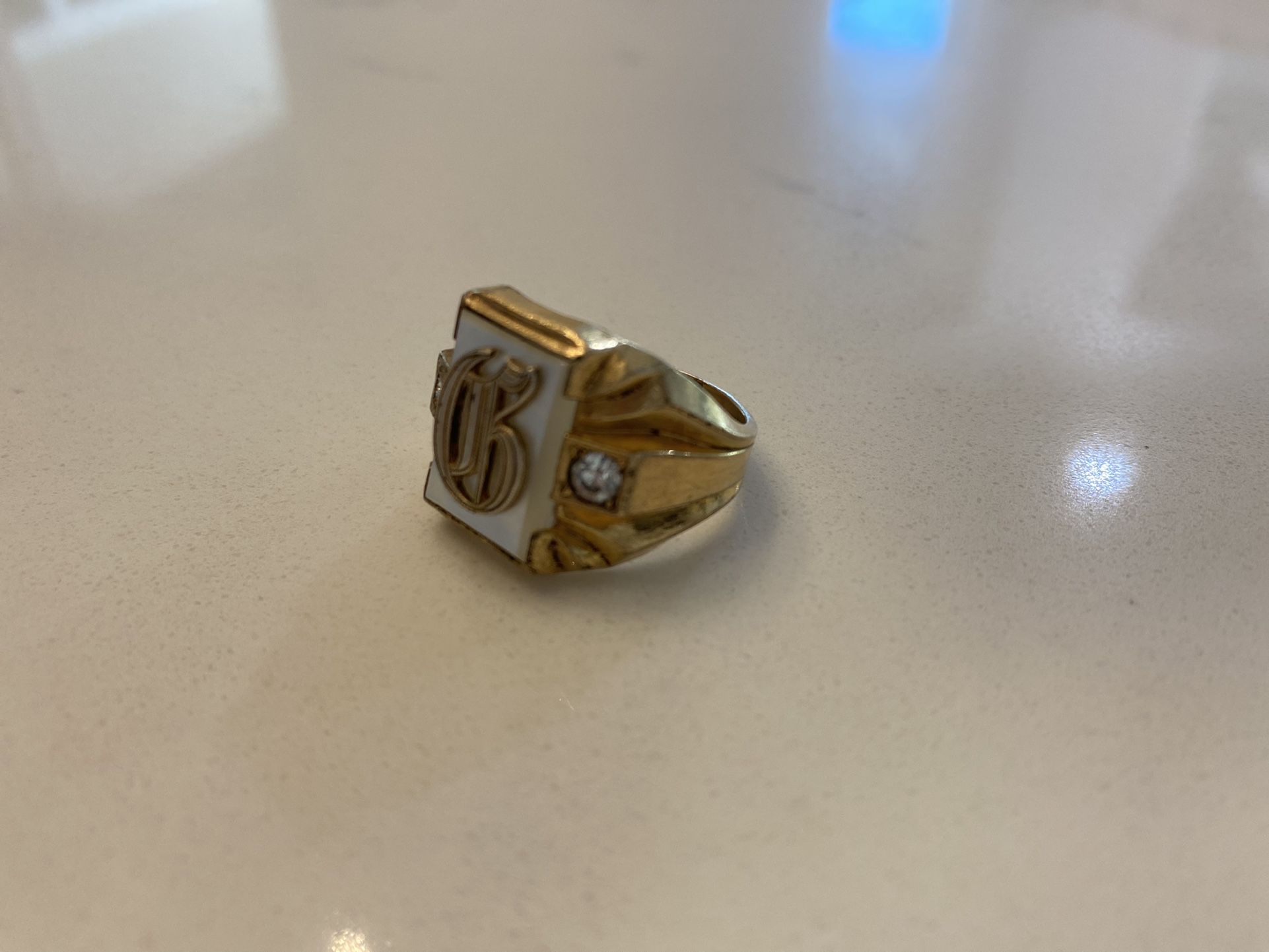 Mother Of Pearl Class Ring