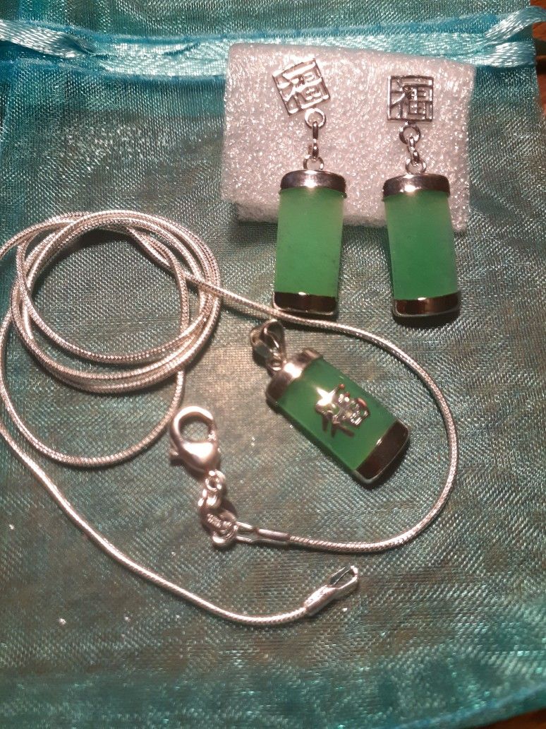 Brilliant Quality Jade Jewelry Sets. for Sale in Colorado Springs, CO ...