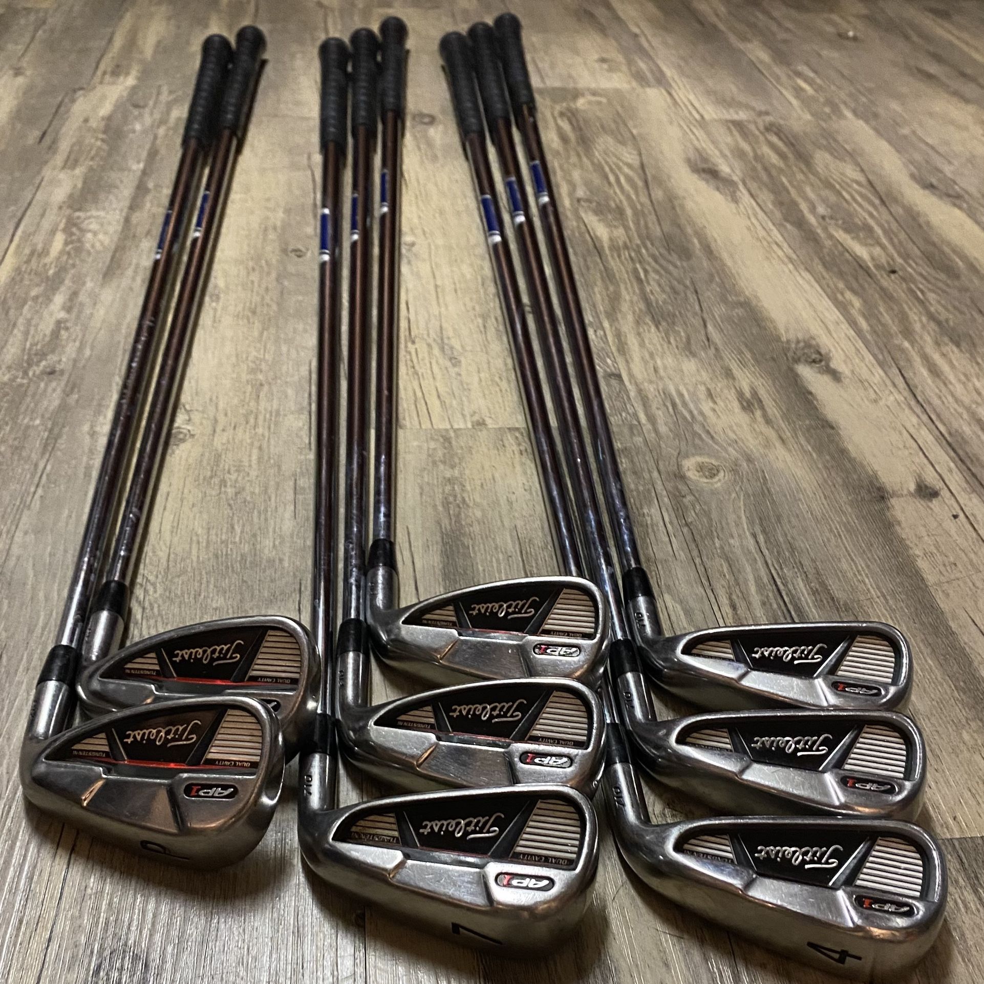 Titleist AP1 Iron Set 4-9 P, W Project X 6.0 Steel Shaft Stiff Flex for Sale in Whittier, CA ...