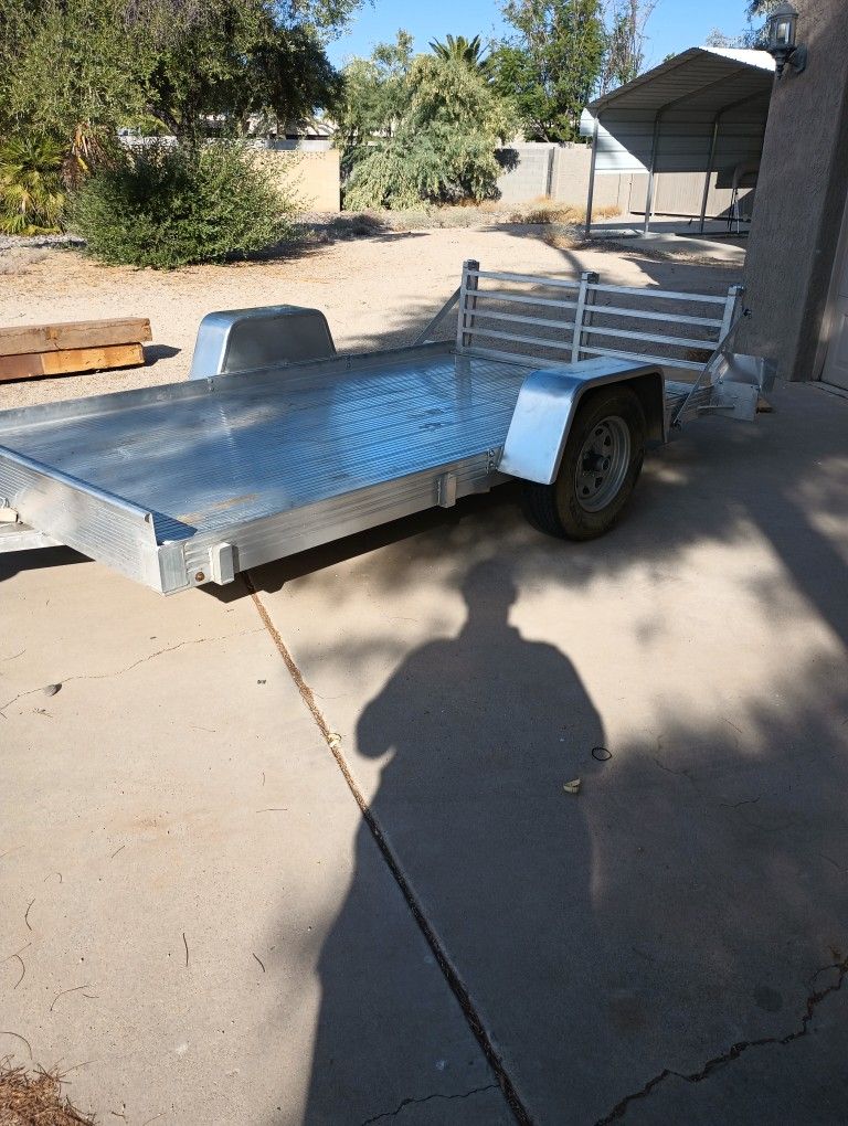 5.5 X 10 Ft Aluminum Utility Trailer Trade For Dirtbike for Sale in ...