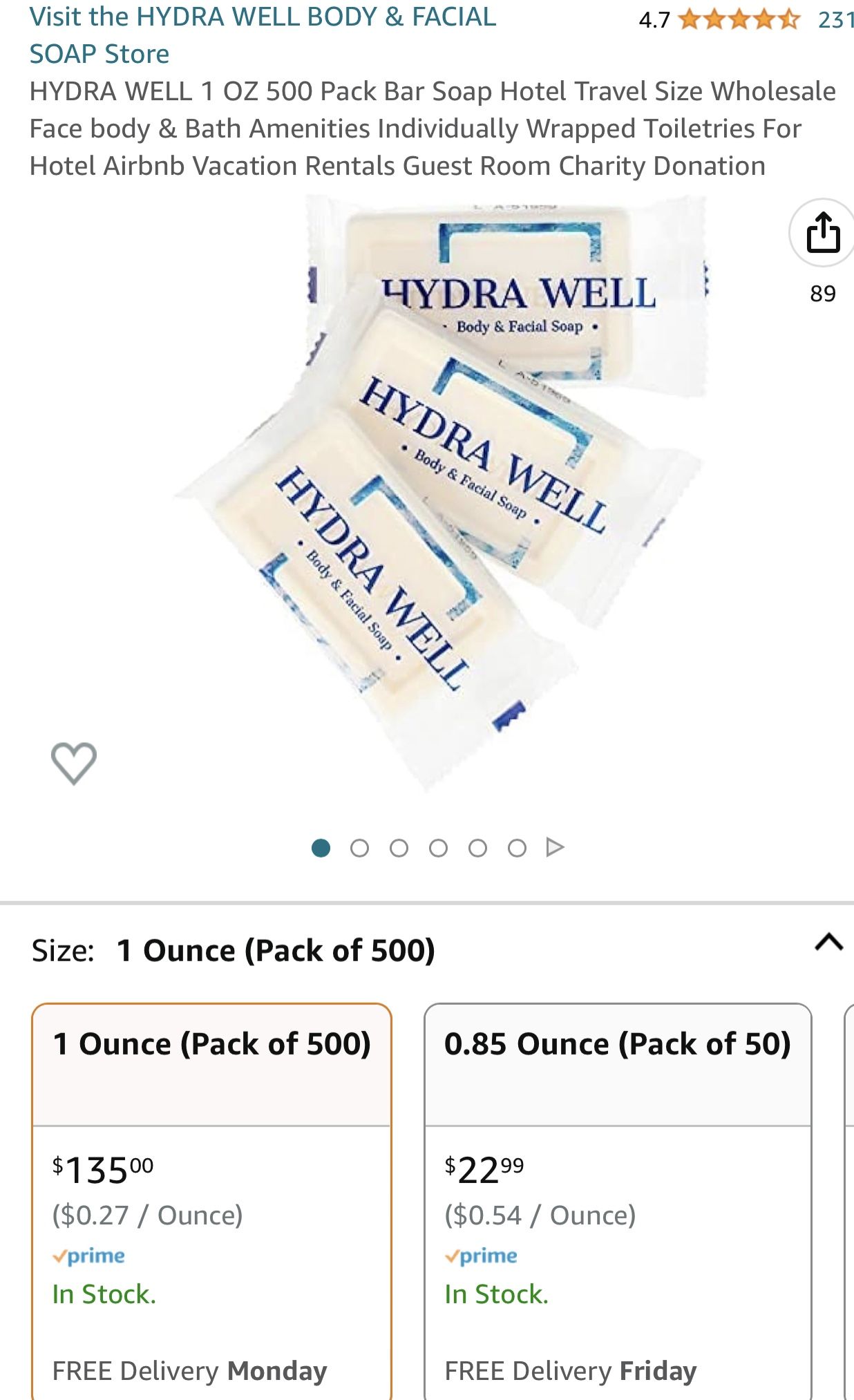 BRAND NEW HYDRA WELL Bar Soap (500ct) for Sale in Las Vegas, NV - OfferUp