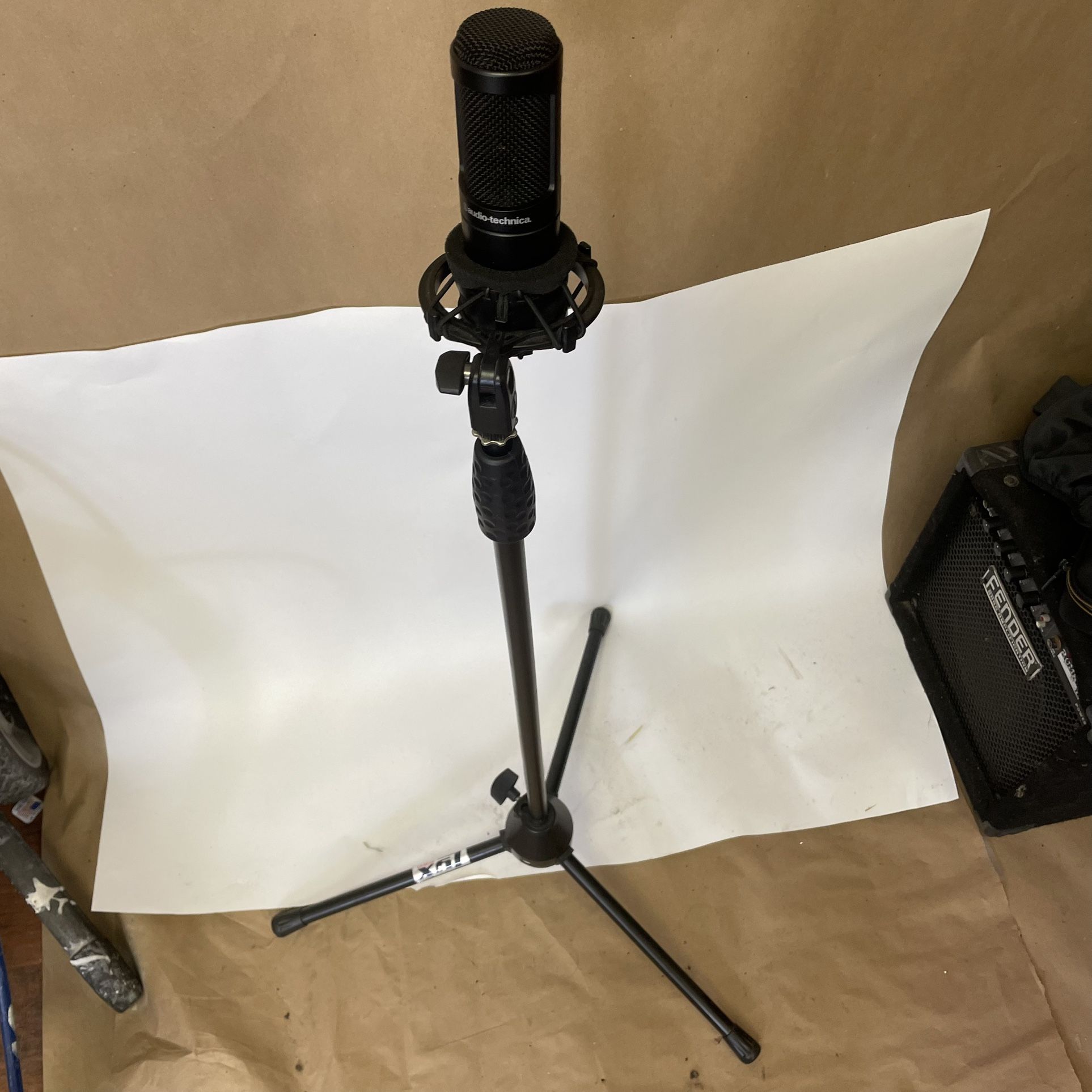 Audio-Technica AT2035 Cardioid Condenser Microphone with tripod stand ...
