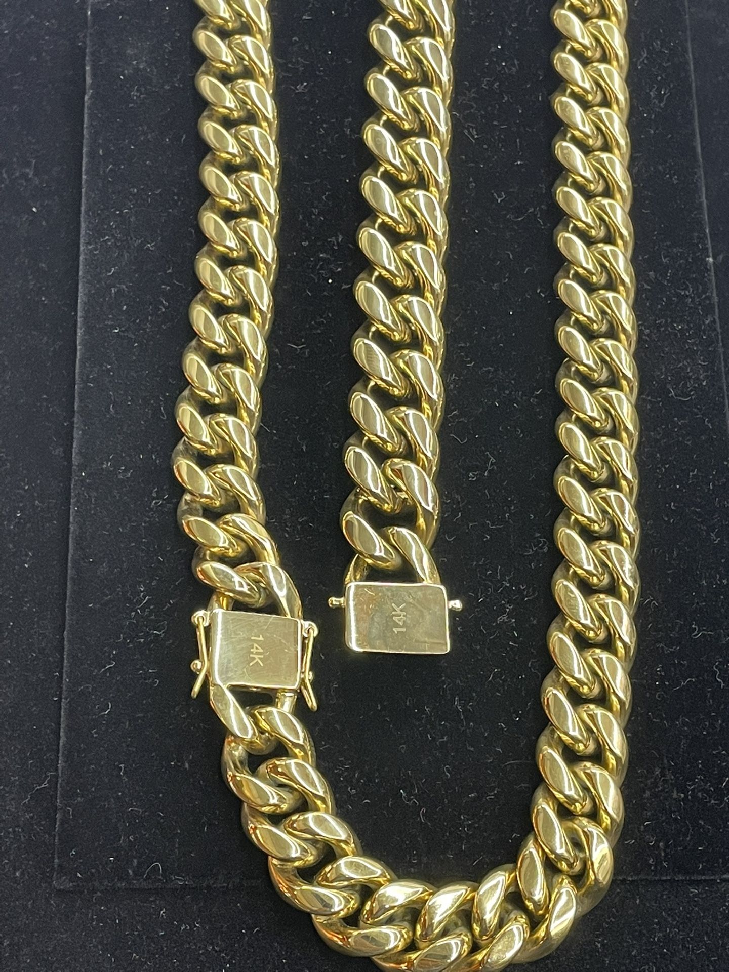 Miami Cuban Link Set 16mm Width ,14 Karat Gold Plated With 14 K Stamp ...