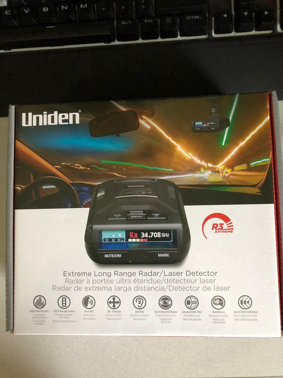 Uniden R3 Extreme Long Range Radar Laser Detector GPS Voice Alert for ...