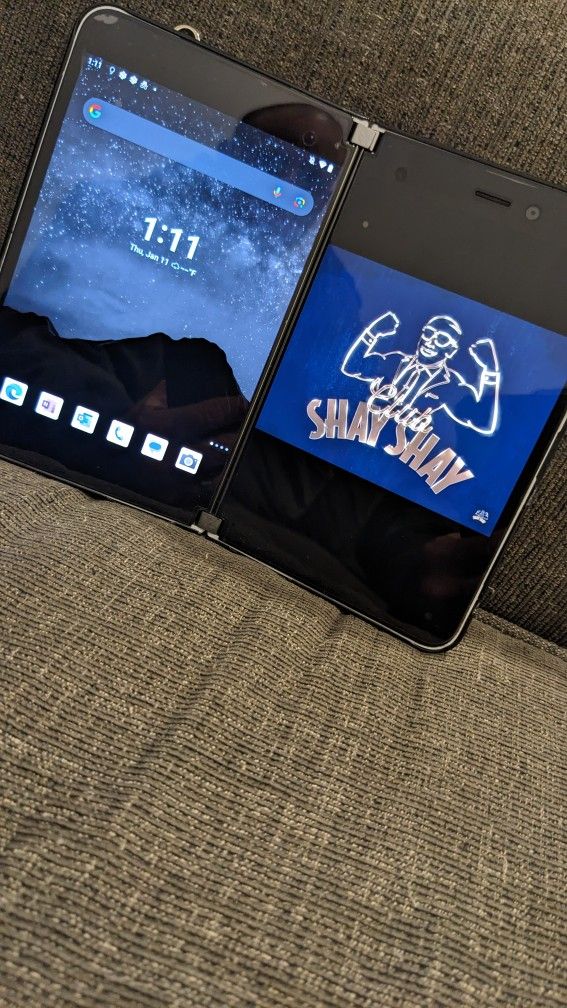 UNLOCKED 128GB MICROSOFT SURFACE DUO w/case and screen protectors!! for ...