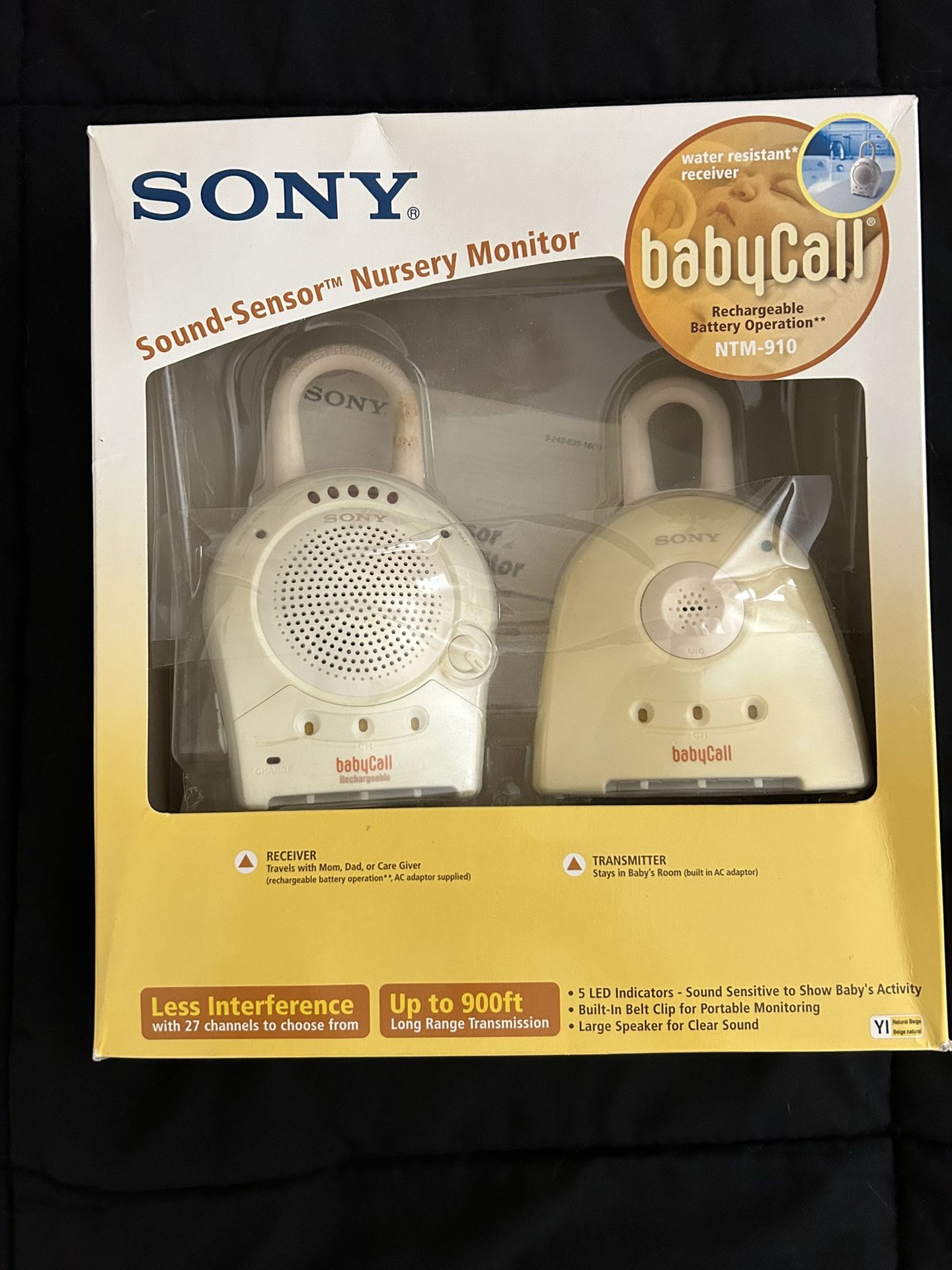 Sony NTM-910 Baby Call Rechargeable Baby Monitor W/ Transmitter for ...