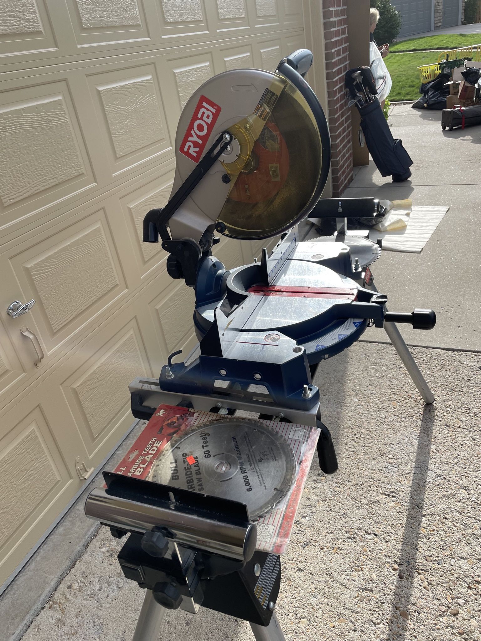 RYOBI TS1551 12 Compound Miter Saw with Stand for Sale Great shape. for Sale in Arvada CO OfferUp