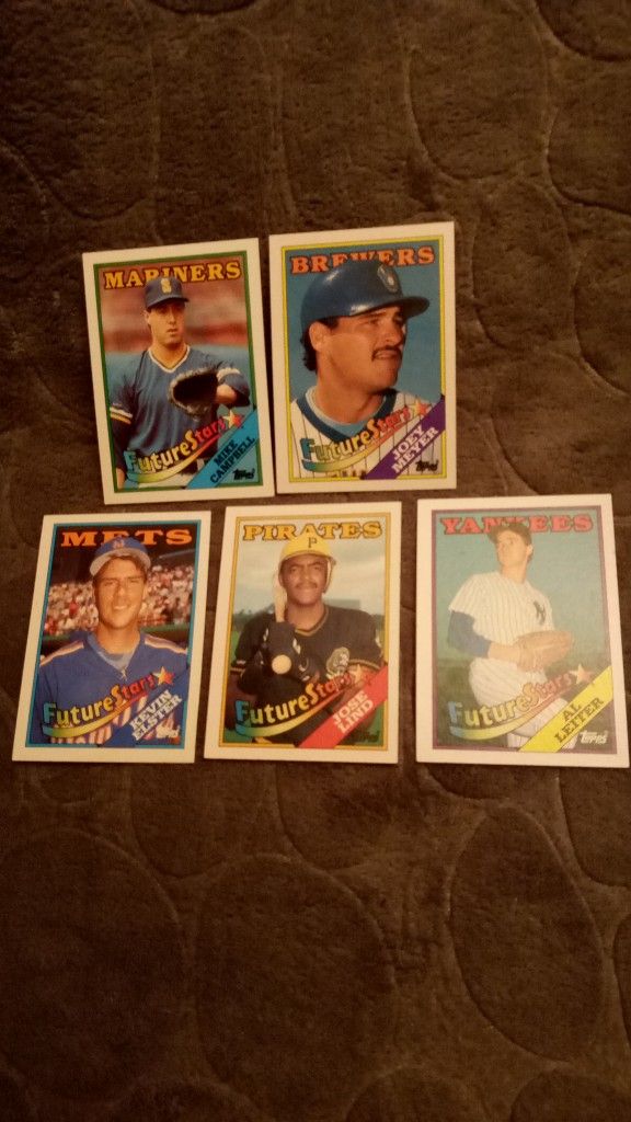 1988 Topps Future Stars Baseball Cards 5pc Complete for Sale in ...
