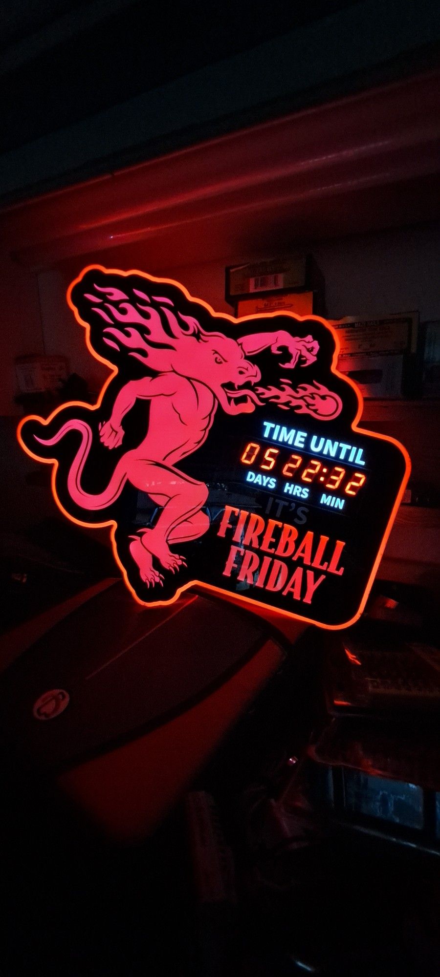 Time Until Fireball Friday Sign