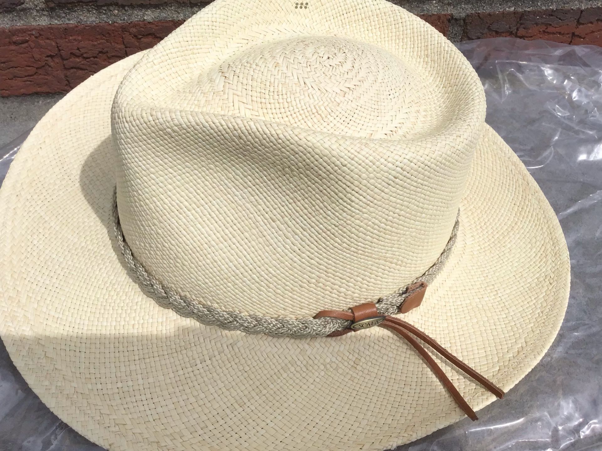 HANDMADE SCALA GENUINE PANAMA STRAW HAT SIZE LARGE EXCELLENT CONDITION ...