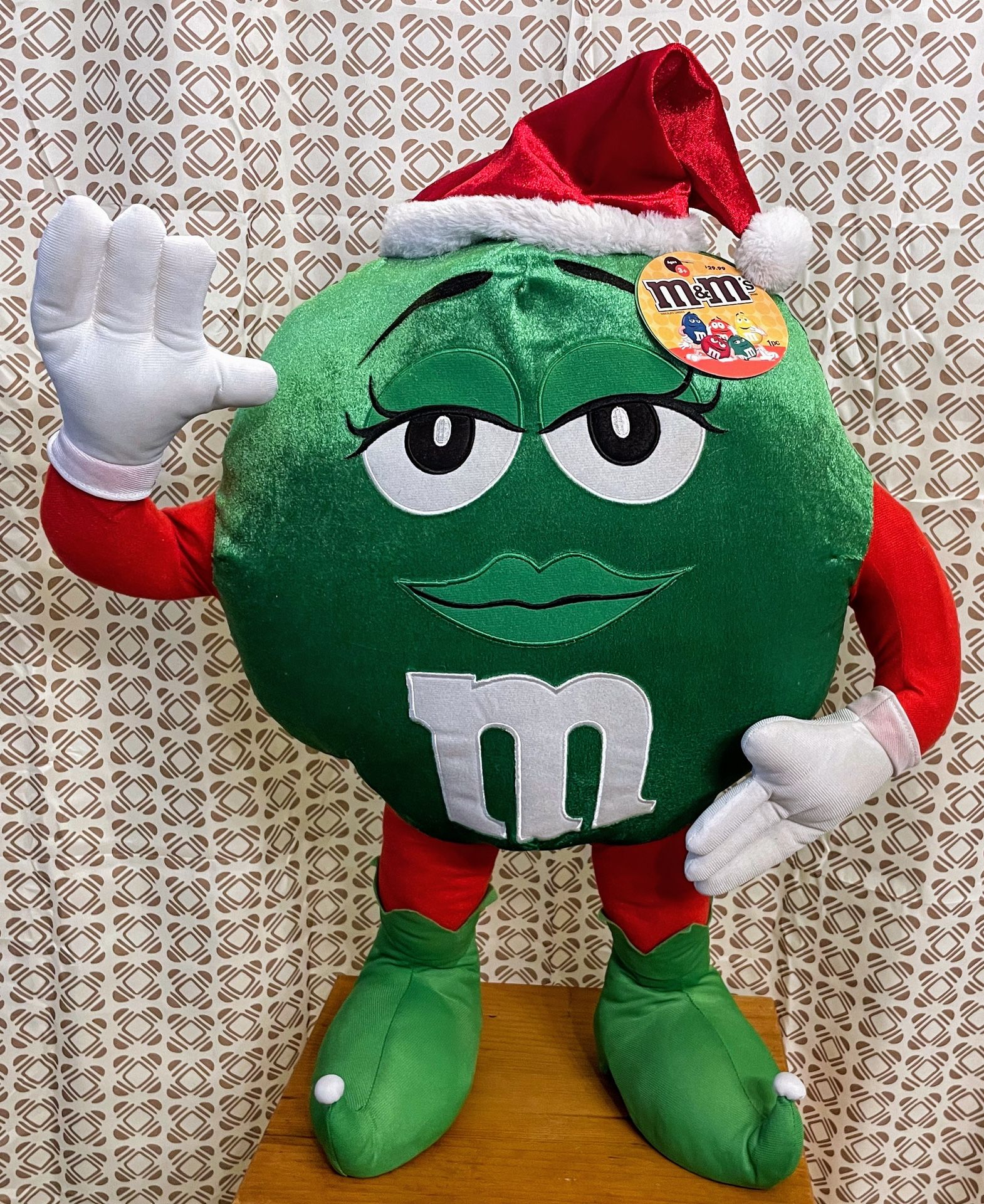 2012’ Large Plush 2ft Posable Gemma Green M&M’s Christmas Holiday ...