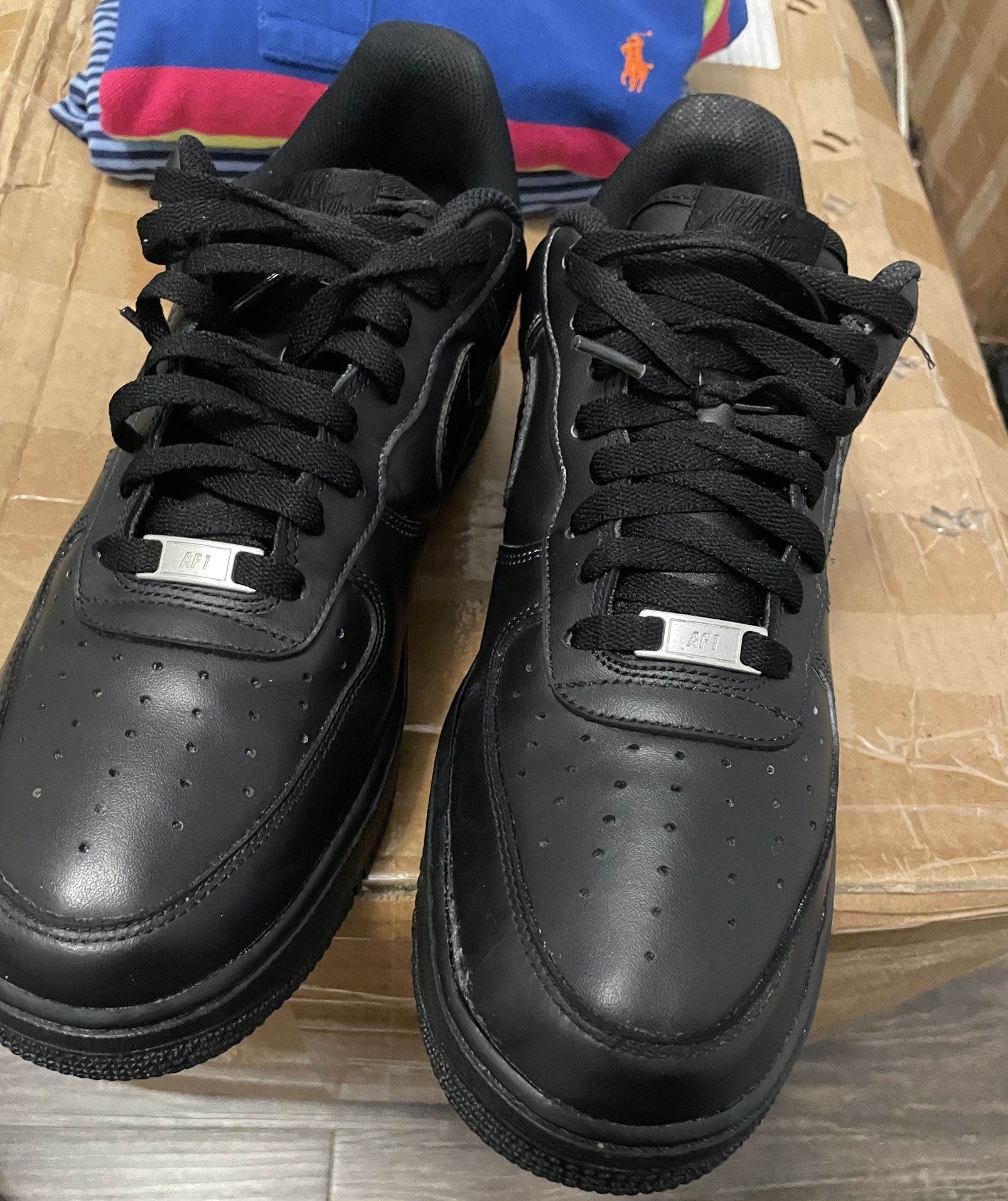Black Nike Air Force 1s Size [11.5] – Used, Light Creasing. for Sale in ...