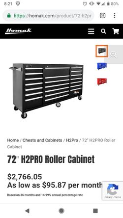 Napa Homak H2Pro Tool Box Workbench 21 Drawer Roller Cabinet for Sale ...