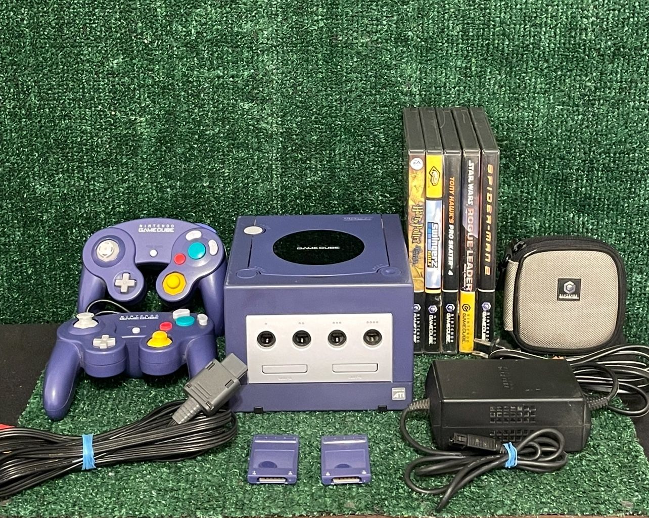 Nintendo Gamecube Indigo Console Bundle W/OEM Controllers,cables,https ...