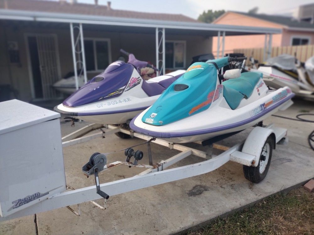 2000 SEADOO GTS $1900 RUNNING CONDITION PURPLE CURRENT TAGS AND TITLE LOW HOURS 95 SEADOO GTS ...