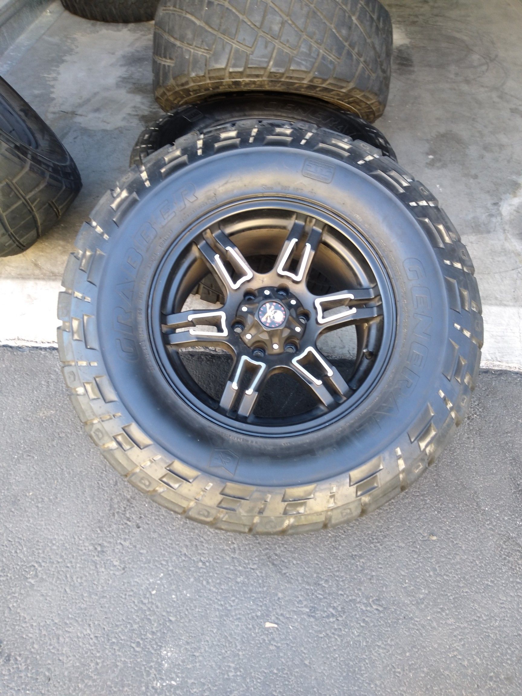 Like new 17" off road rims with 33" all terrain tires for Sale in Las ...