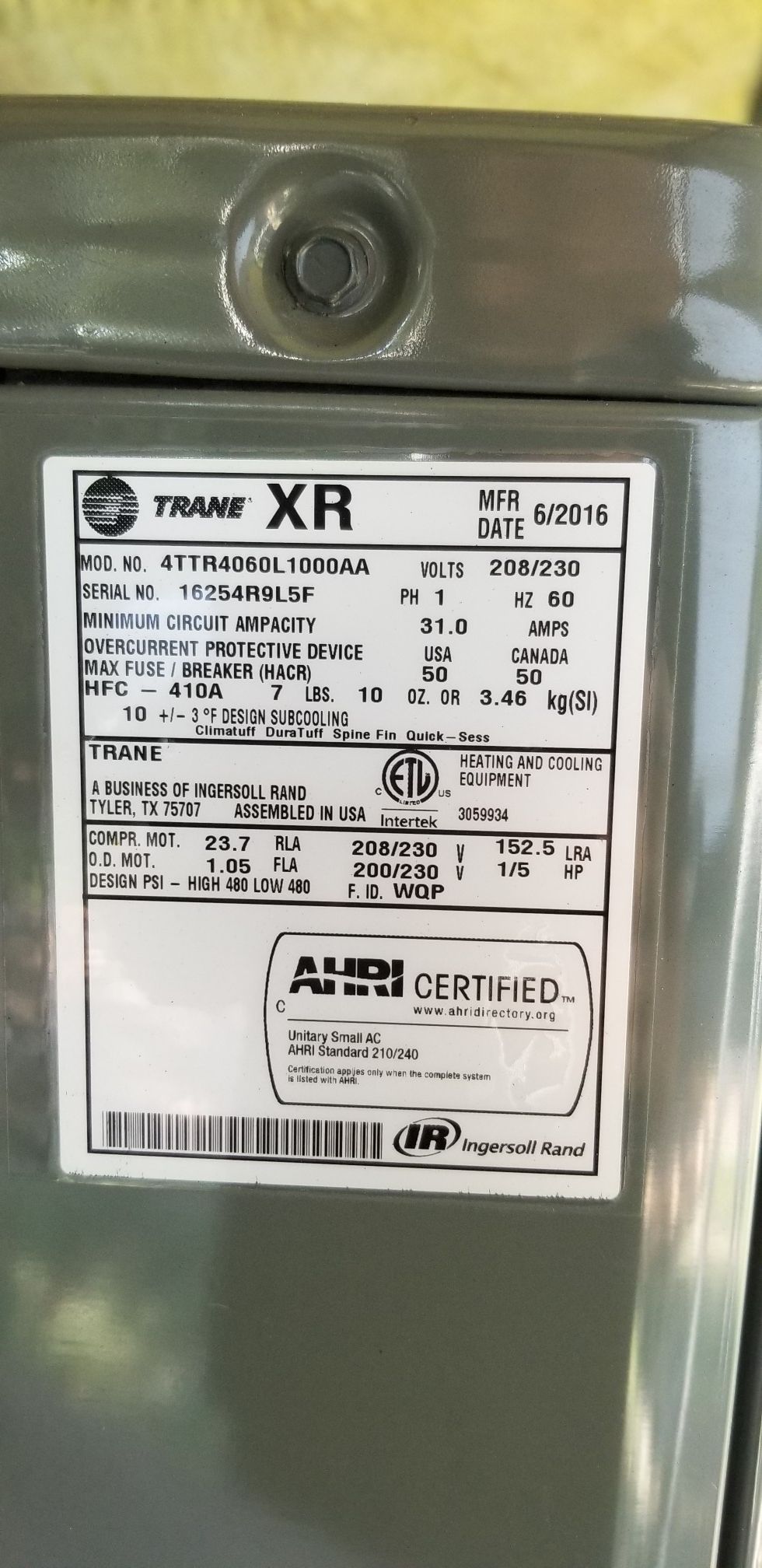 5 ton Trane XR AC and Air Handler 2016 model for Sale in Fort Myers, FL - OfferUp
