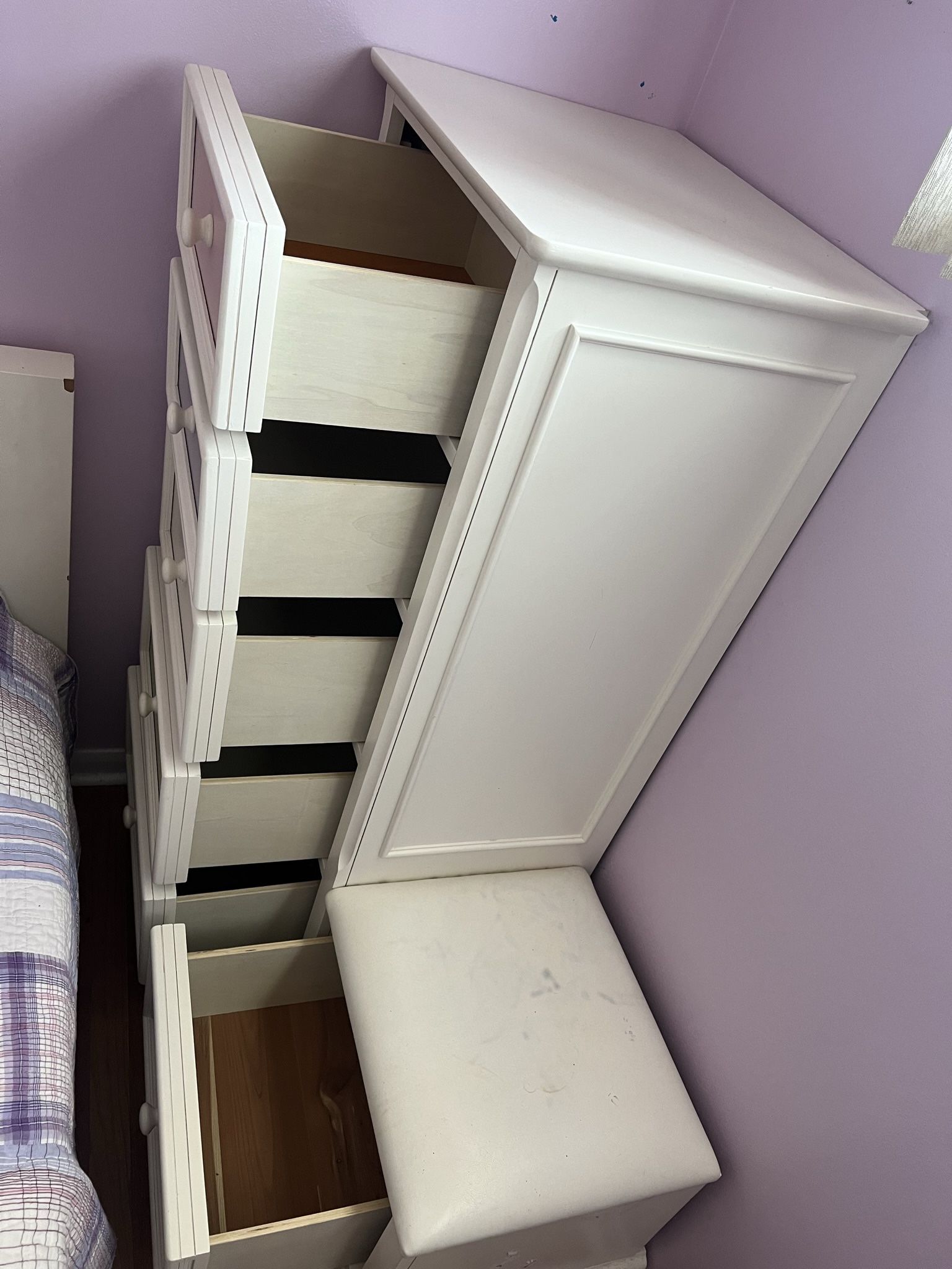 53x40 X 18 Inches Chest Lots Of Drawers Dresser L Shape With Seat for ...