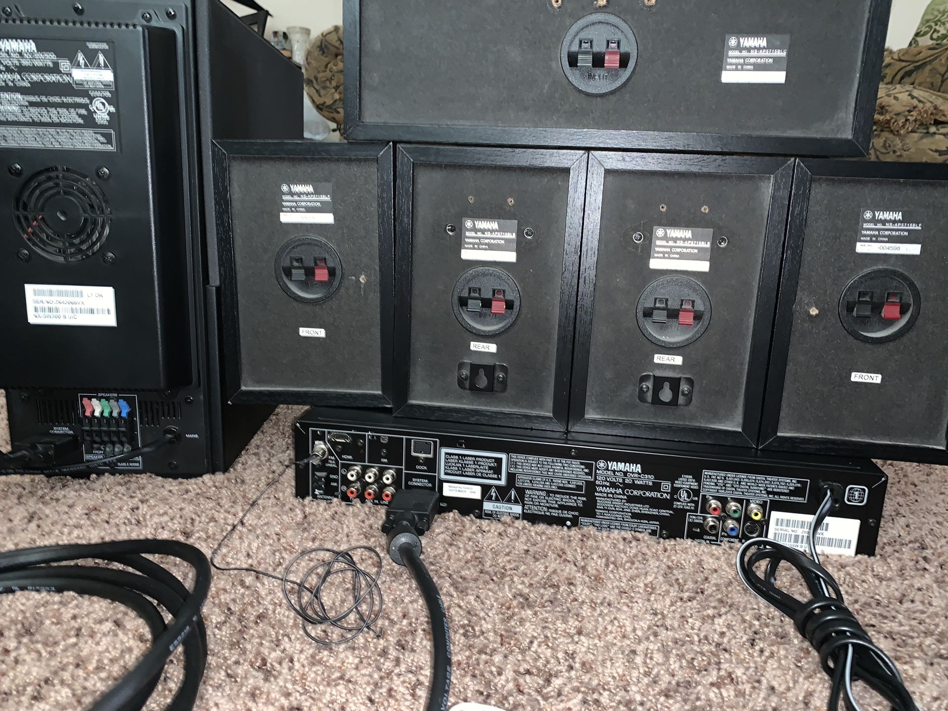 Yamaha NX-SW300 5.1 surround sound 5 disc DVD/CD changer for Sale in ...