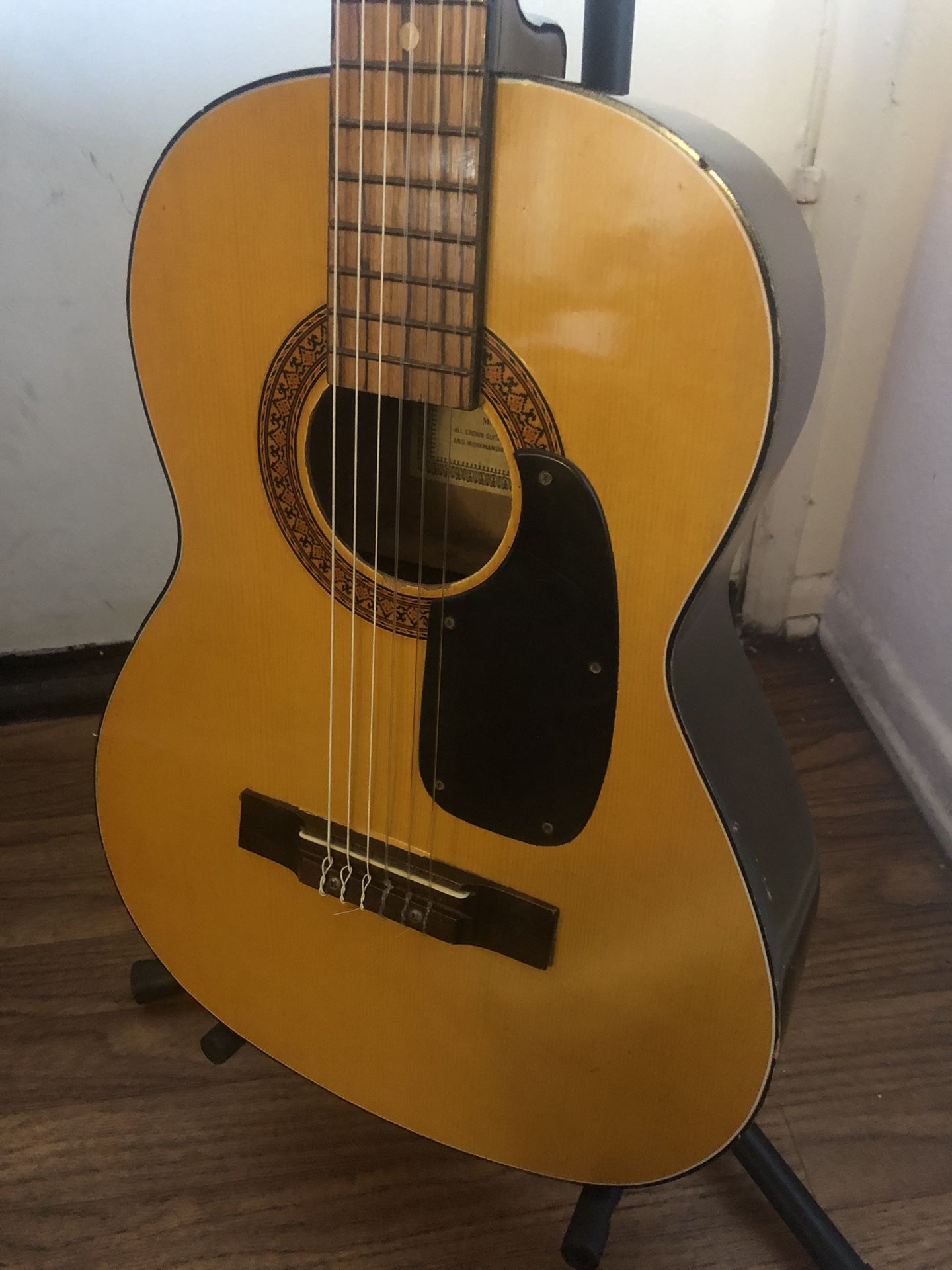 Crown Instruments Classical Acoustic Guitar 1960’s - Nylon String for ...