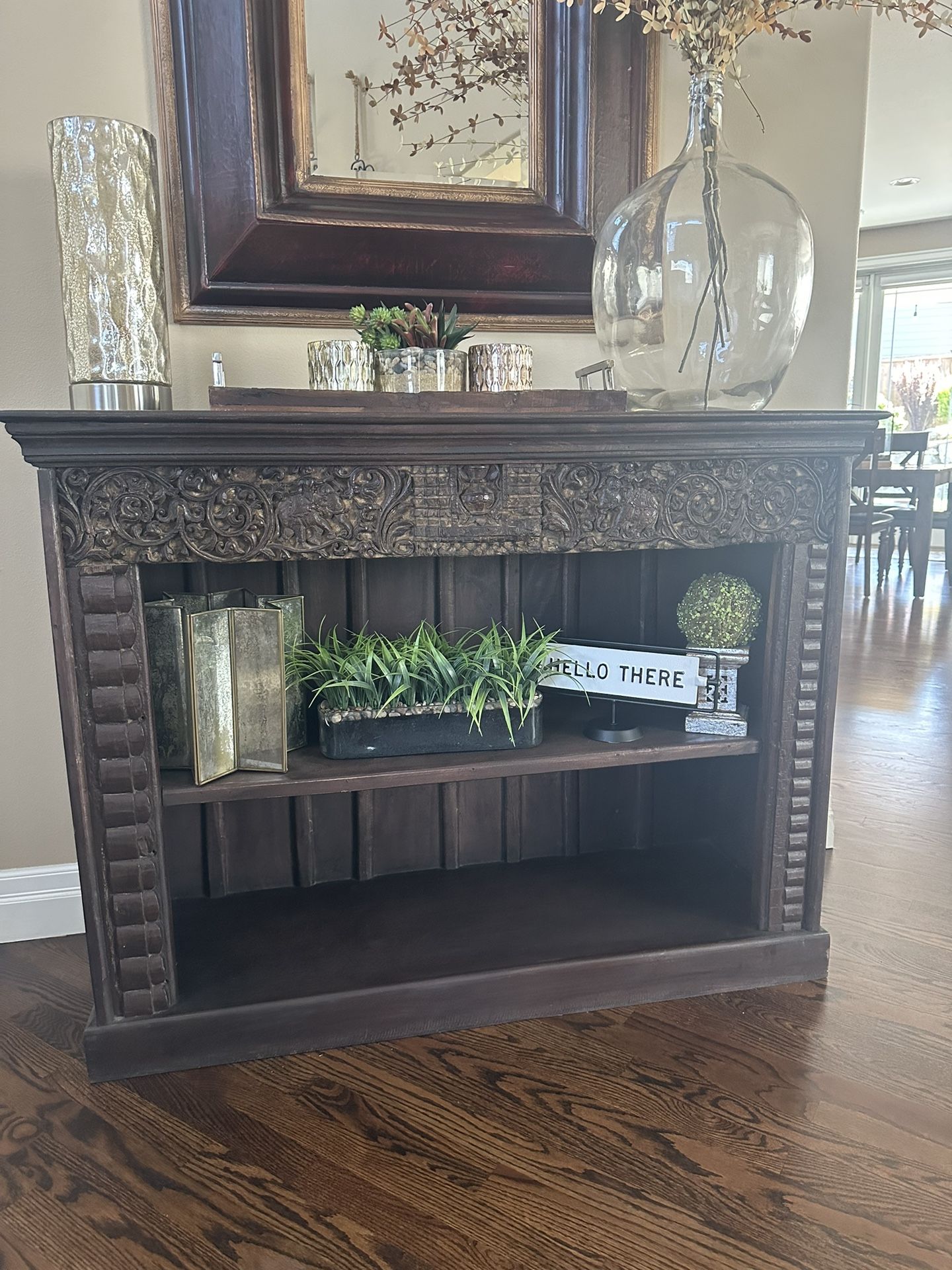 Beautiful Entry Table Or Bookshelf With Intricate Design for Sale in ...