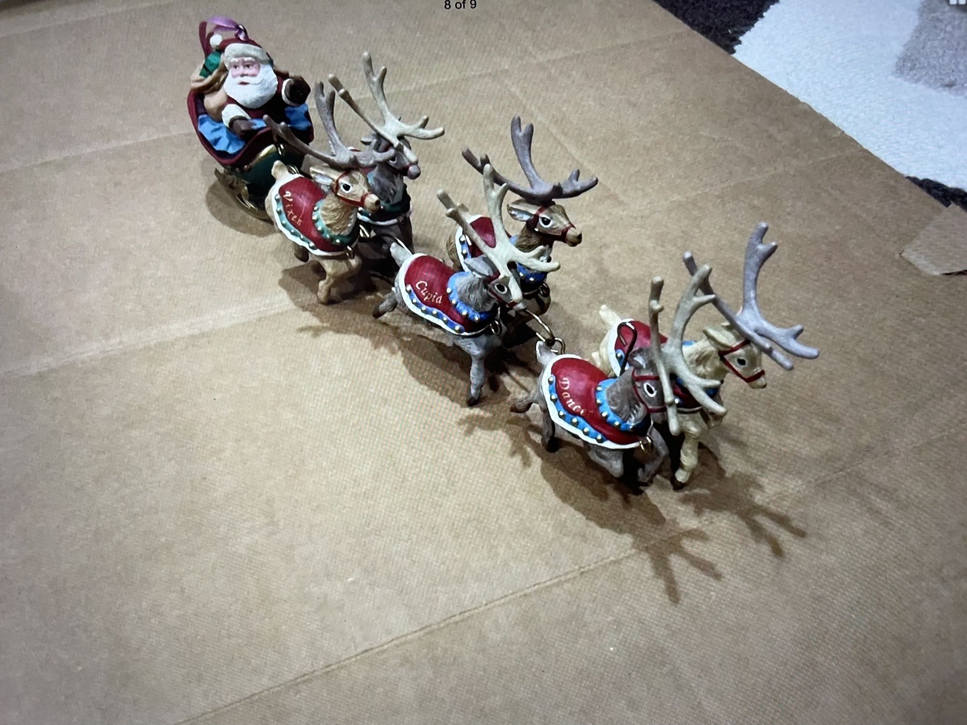 Hallmark Santa Reindeer - Dasher & Dancer, Prancer & Vixen, Comet ...